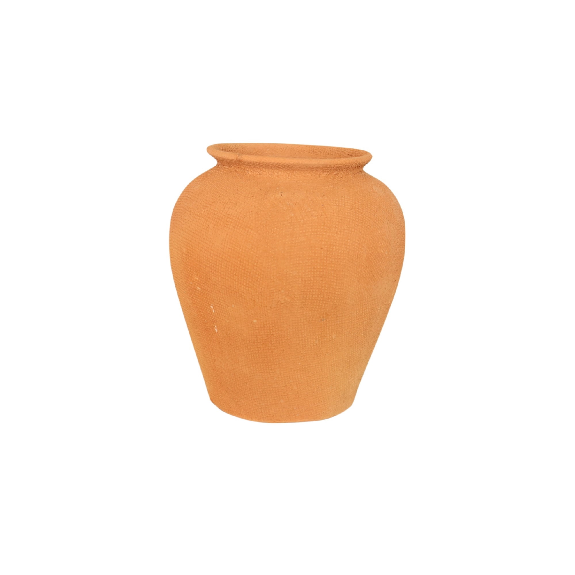 BIDK Home Urn Style Terracotta Vase - 12" - Orange - Walmart.com