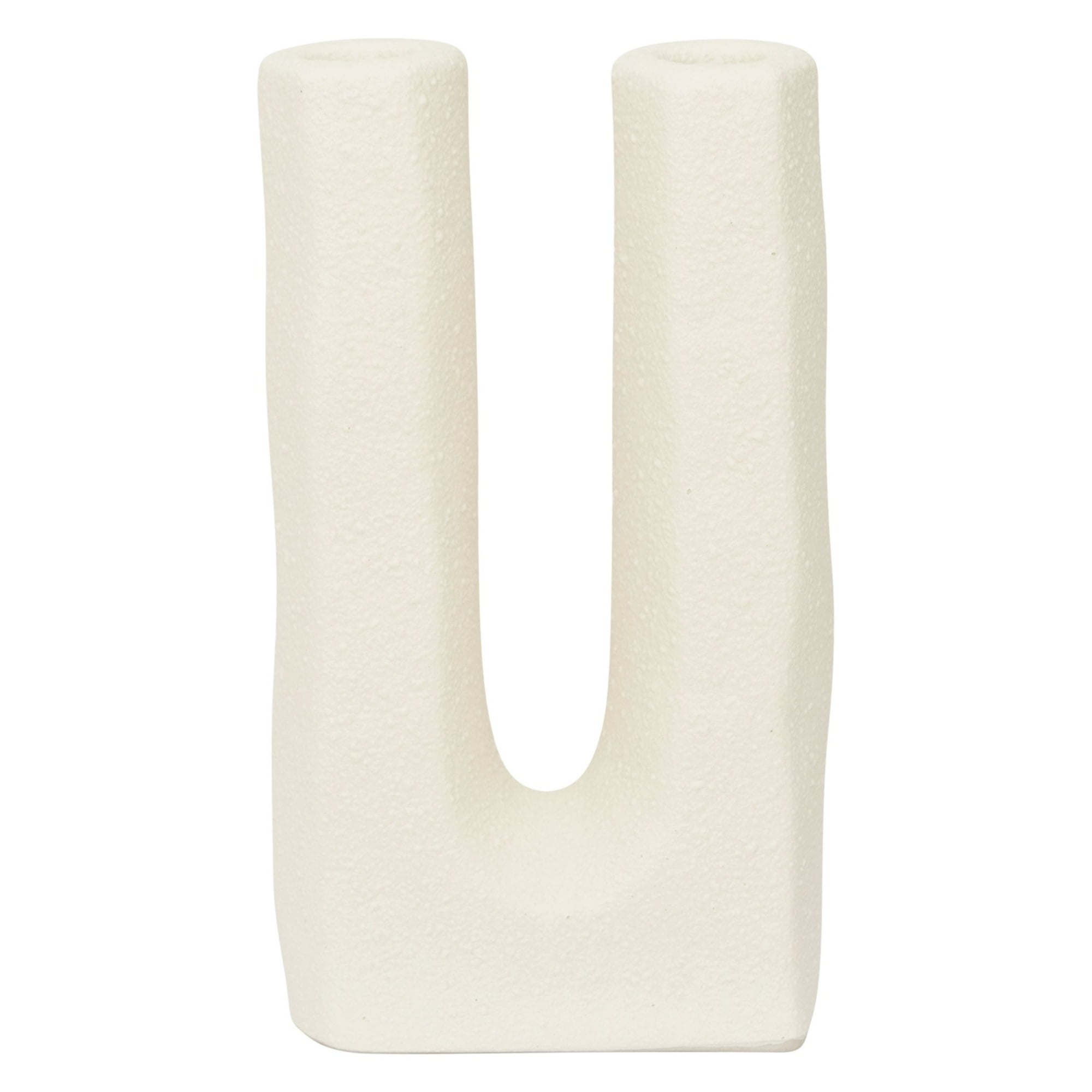 BIDK Home U Shaped Ceramic Dual Taper Candle Holder - 7.75" - Walmart.com