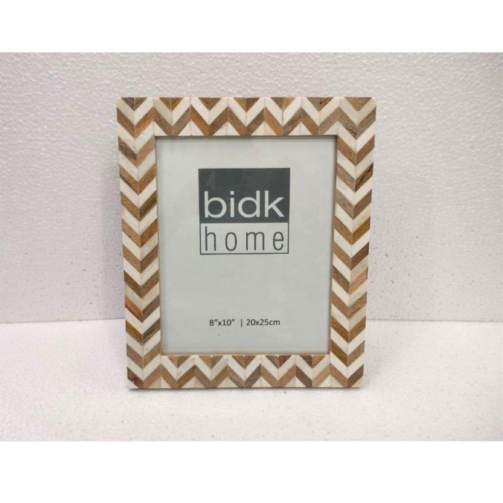 BIDK Home Zig Zag Picture Frame - for 8" x 10" Photo - White and Brown ...