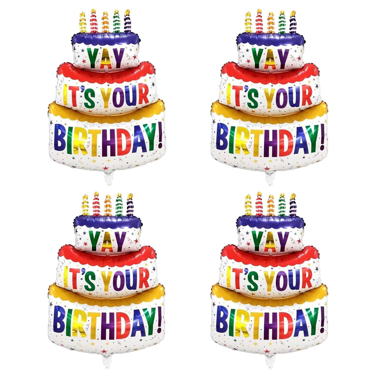 BIEUFBJI Happy Birthday Balloon SSF20 Big 41" Foil Inflated Mylar Balloons for Birthday Party ...