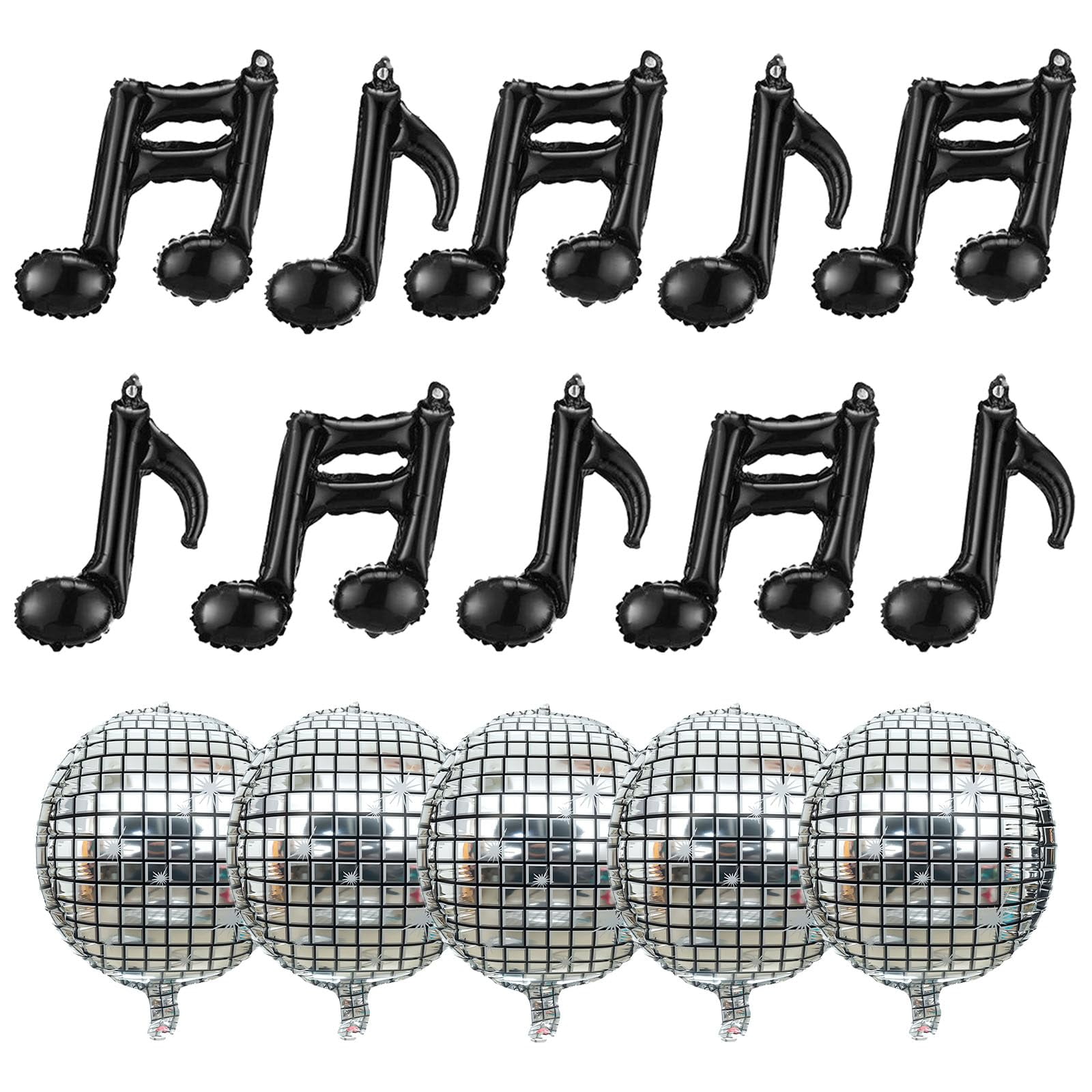 BIEUFBJI Music Balloon Set MMF7 Music Note Black Balloon Disco Ball ...