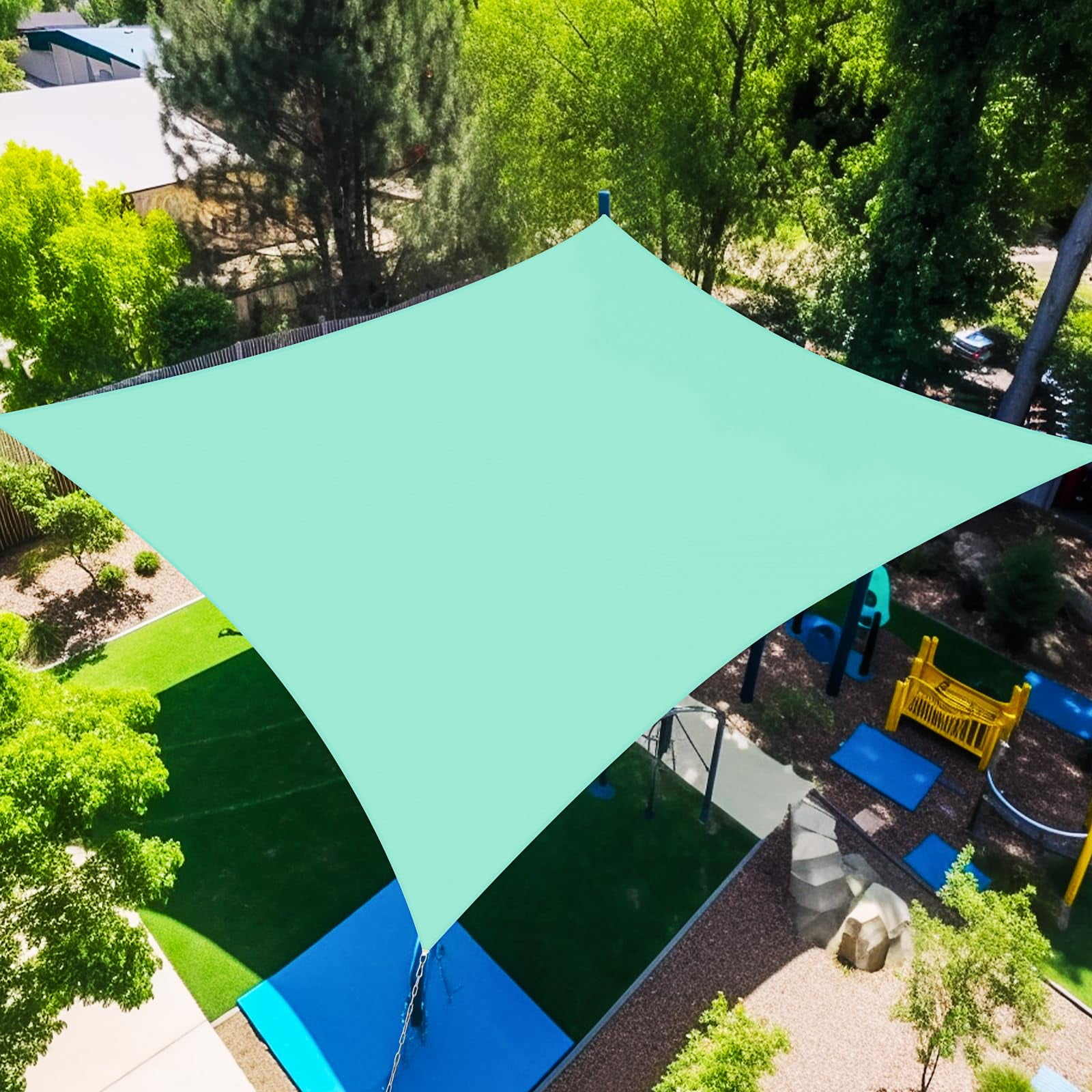 BIEXU 4'x16' Customize Turquoise Green Sun Shade Sail UV Block 185 GSM ...