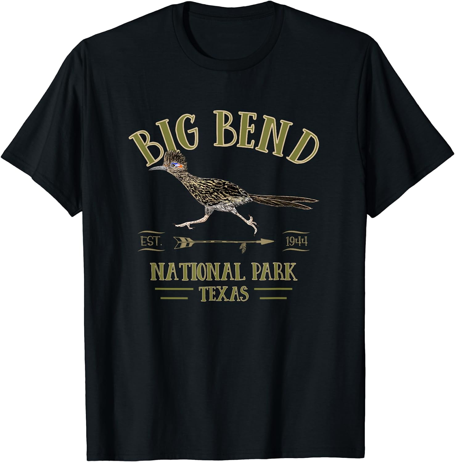 BIG BEND NATIONAL PARK Roadrunner NP Texas tourist souvenir T-Shirt ...