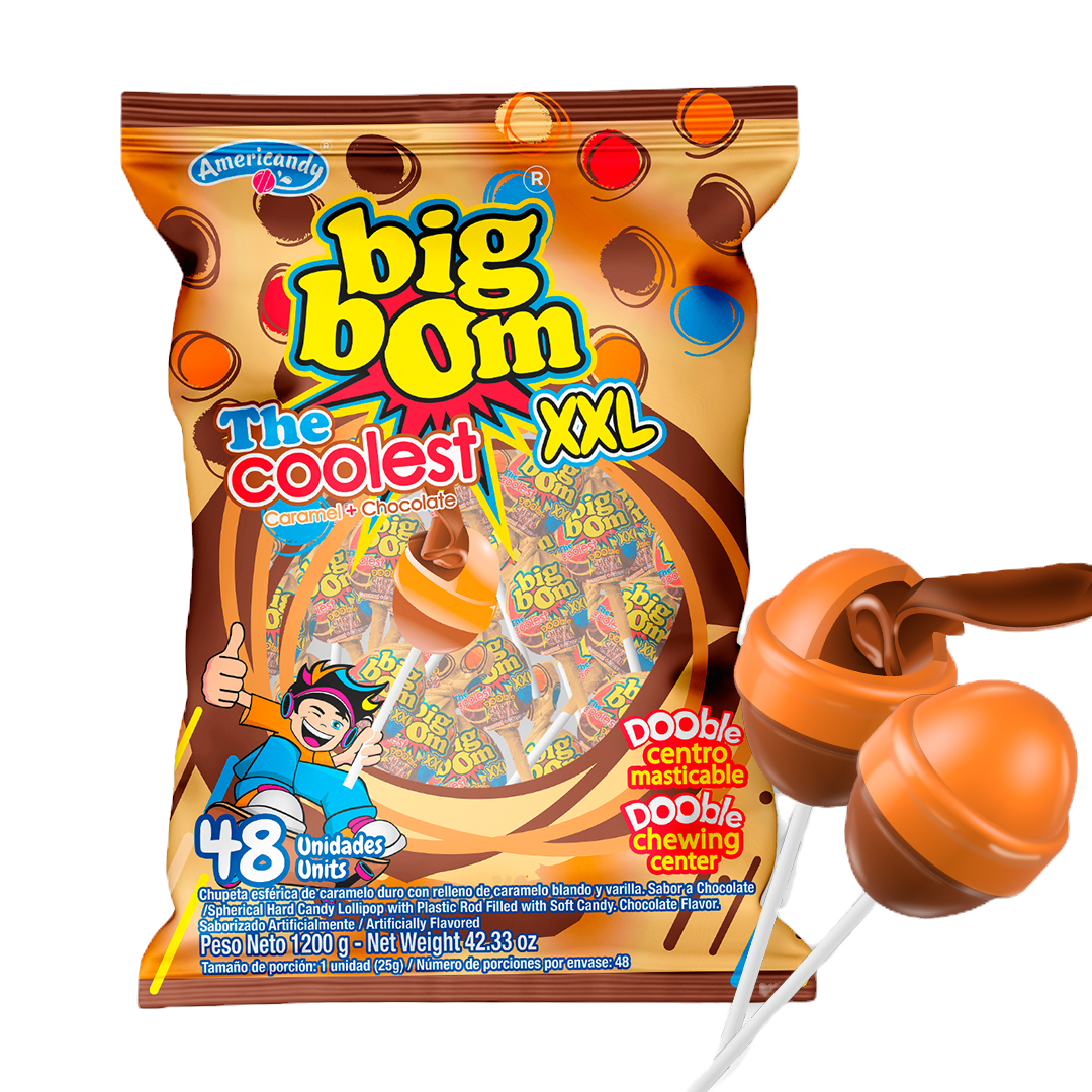 (BAG)THE COOLEST LOLLIPOP XXL, CARAMEL+CHOCOLATE FLAVORS - Walmart.com
