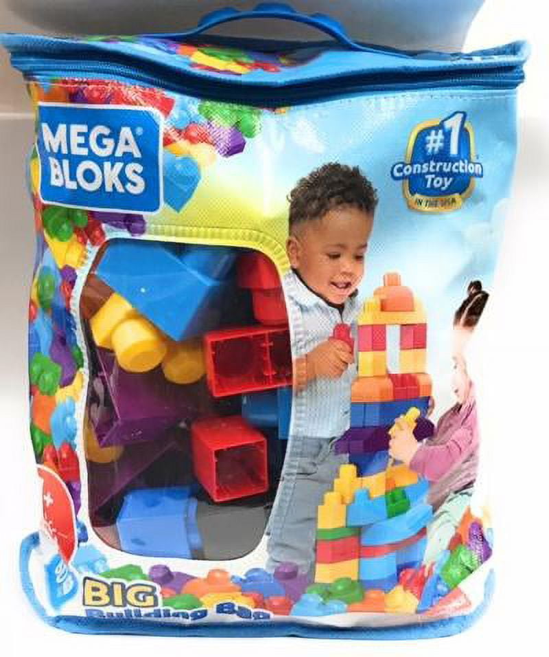 BIG BUILDING BAG BY MEGA BLOKS - 80 PIECE BAG #1 CONSTRUCTION TOY ...