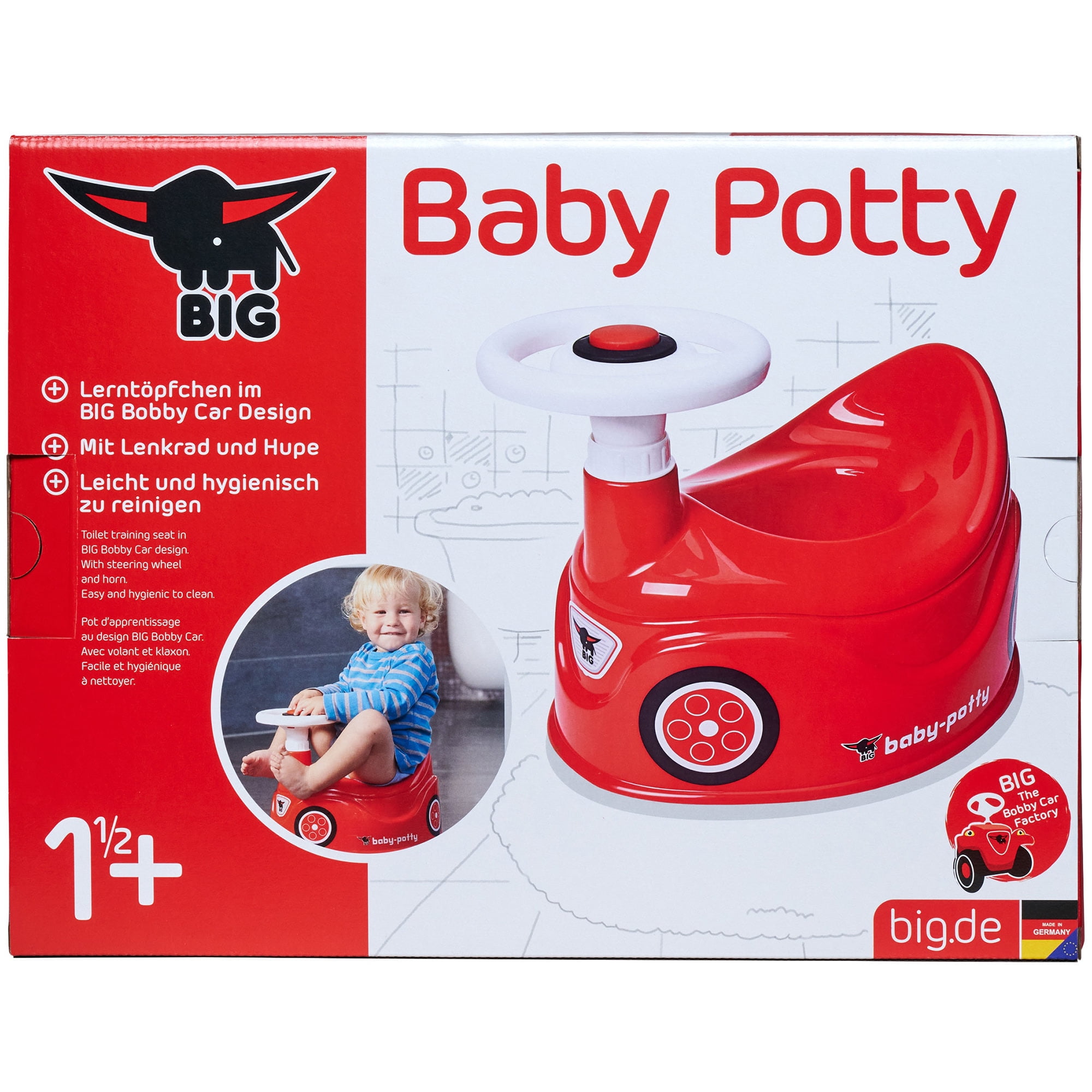 BIG: Baby Potty - Red - Training Toilet In Fun Bobby Car Design ...