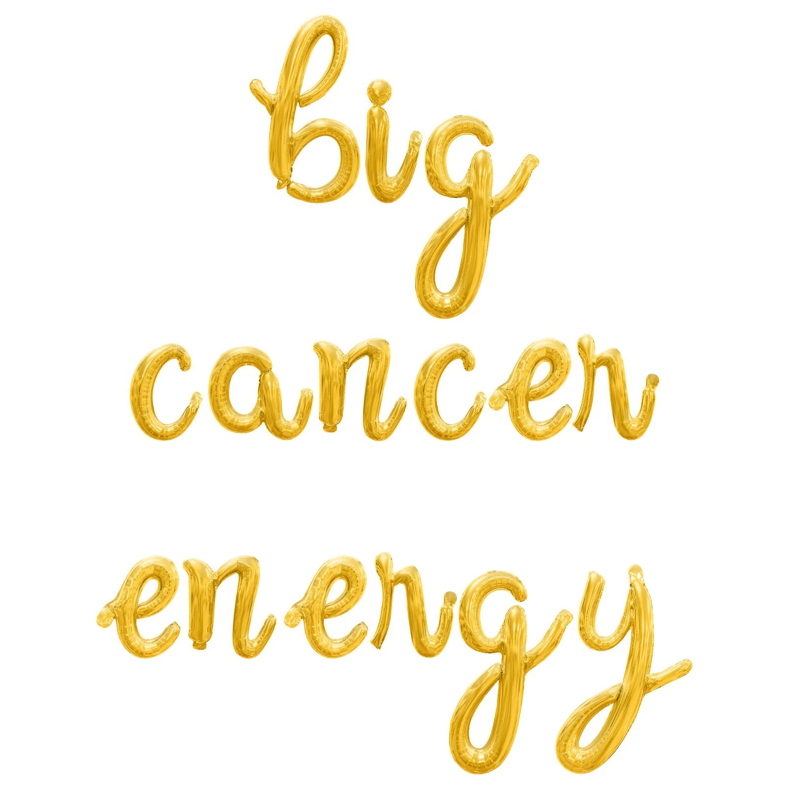 BIG CANCER ENERGY Cursive Letter Balloon Banner - Birthday Party ...