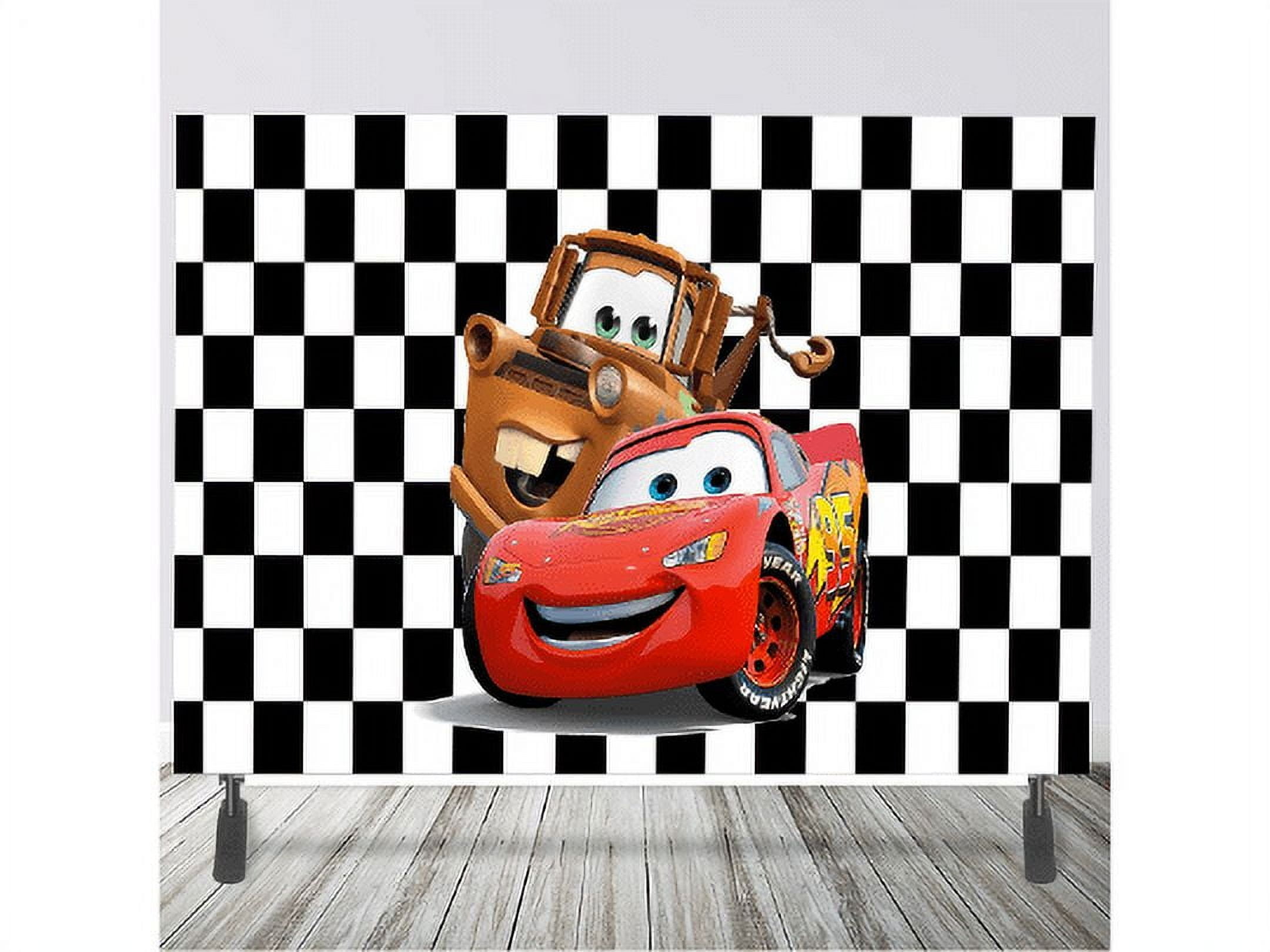 BIG Cars Birthday Theme Supplies: 7x5ft Backdrop Decoration for Kids ...