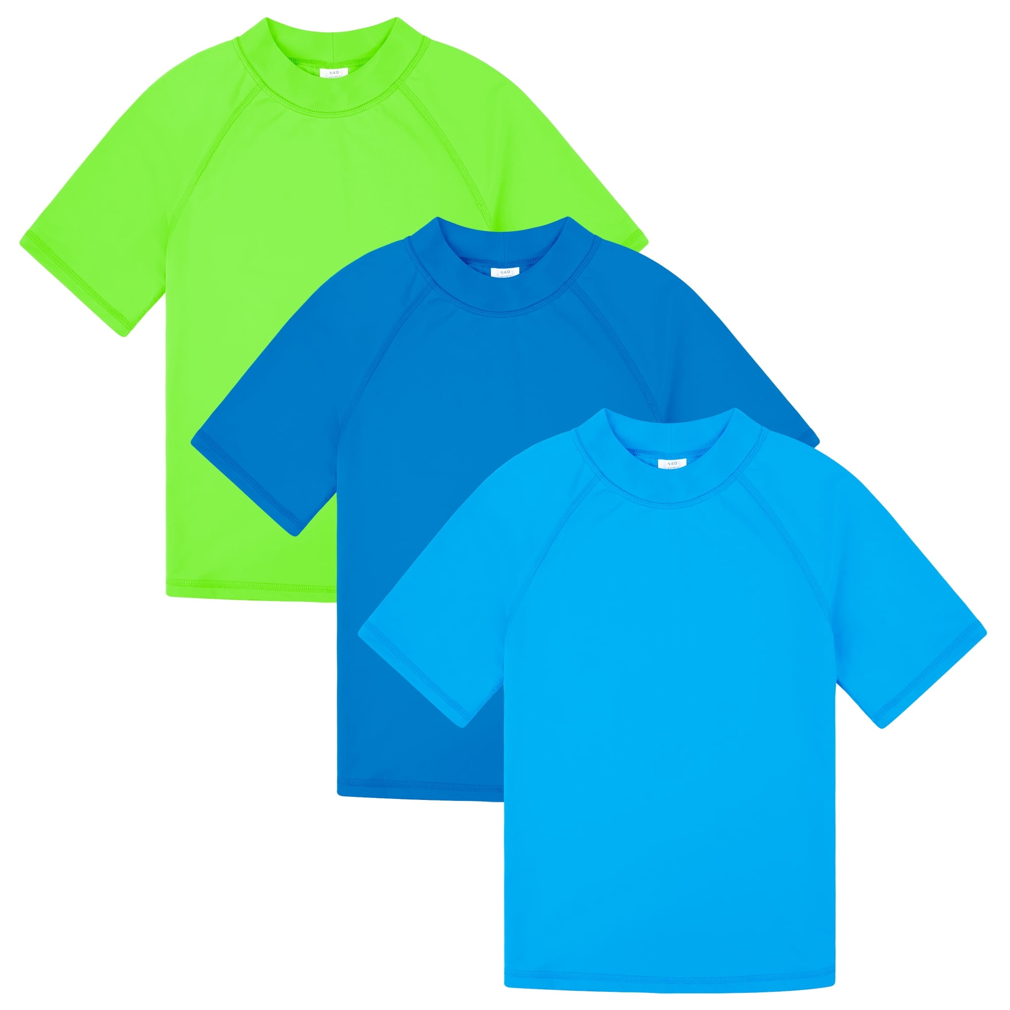 BIG ELEPHANT 3 Pack Kids Short Sleeve Rash Guard Shirt UPF 50 ...