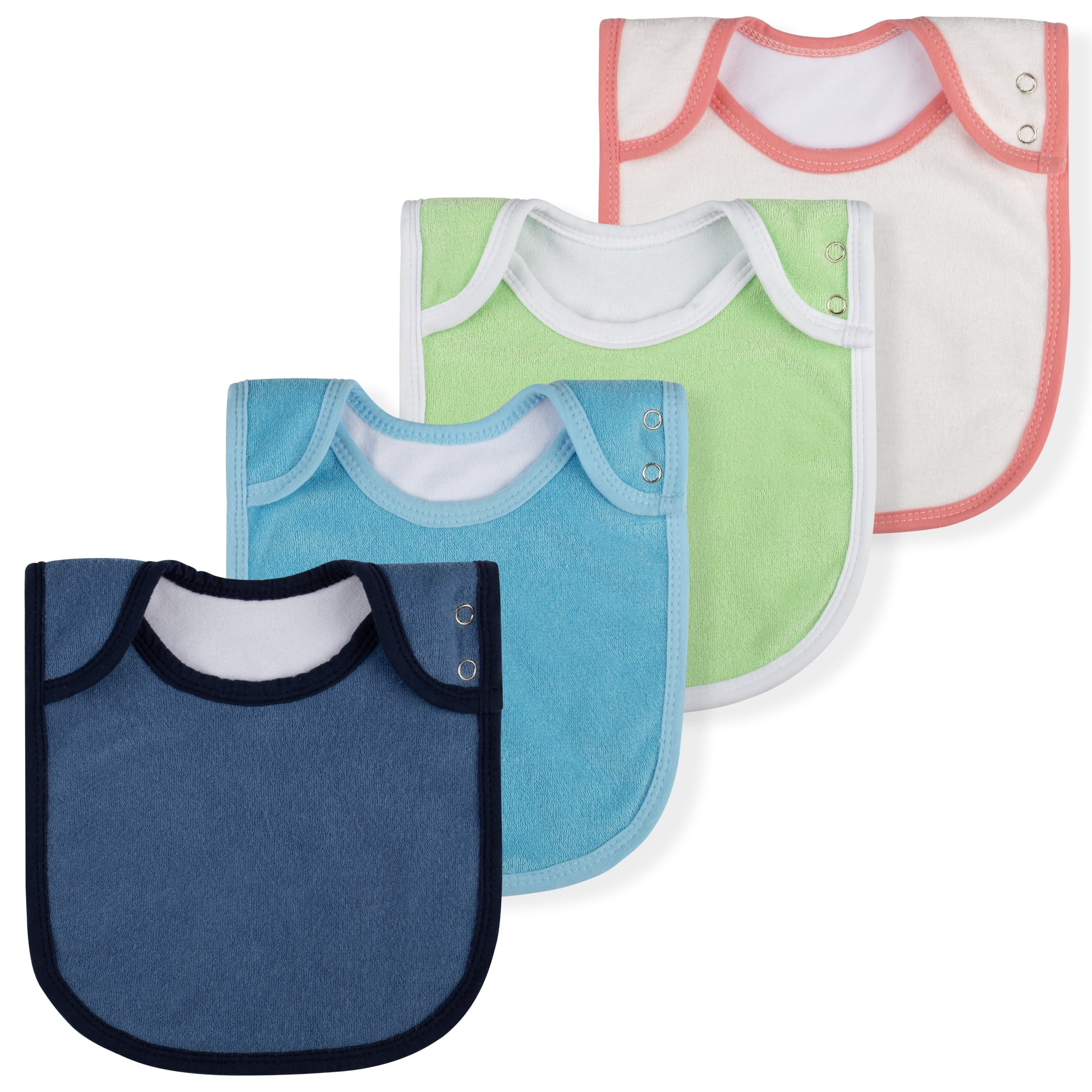 BIG ELEPHANT 4 Packs Baby Bibs Cotton Baby Drool Bibs for Drooling and ...