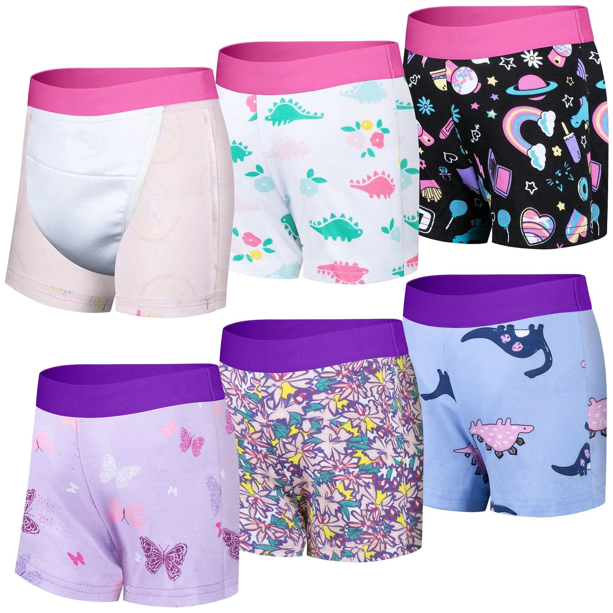 BIG ELEPHANT 6 Pack Cotton Potty Training Pants for Toddlers, Soft ...