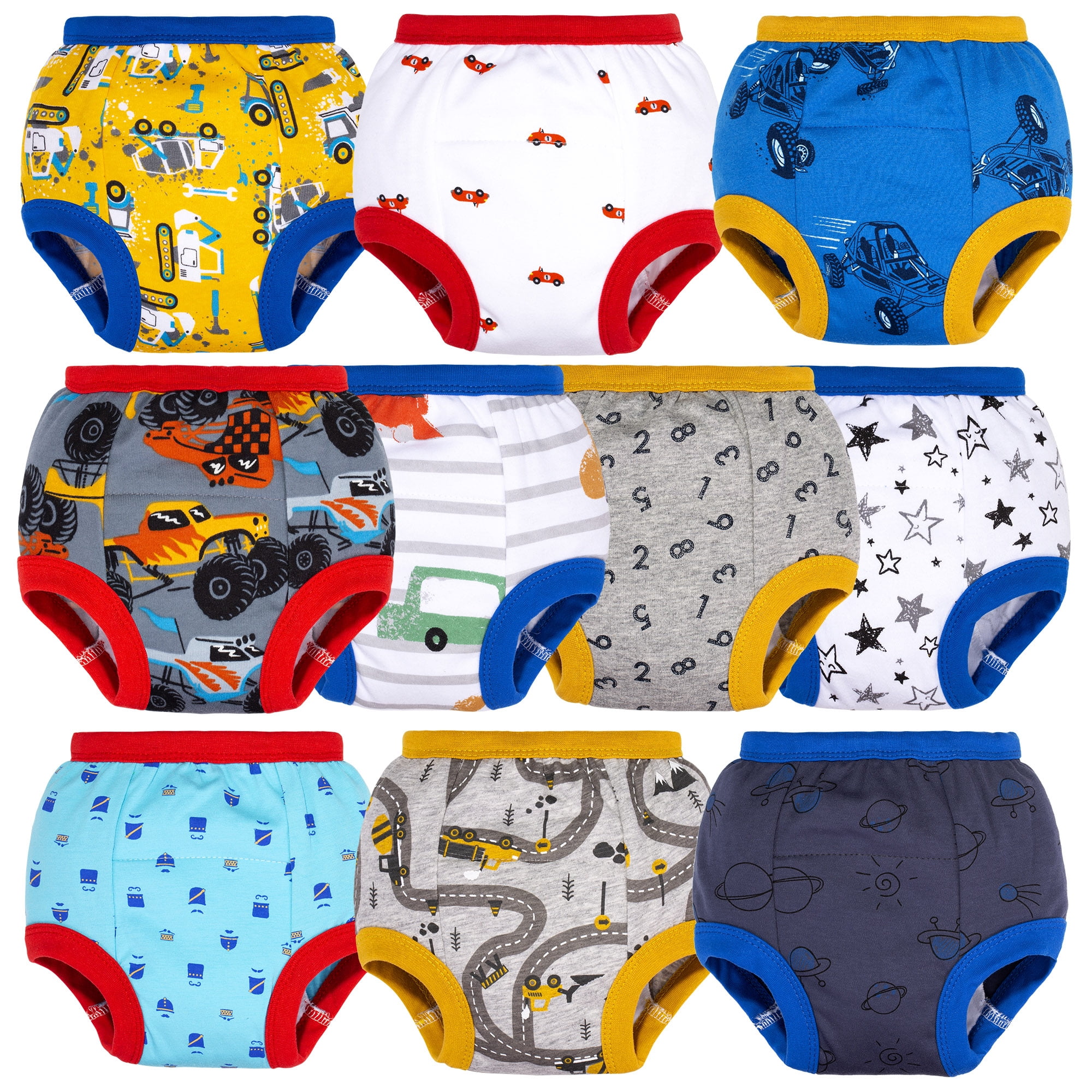 BIG ELEPHANT Baby Boys' 10 Pack Toddler Potty Training Pants 100% ...