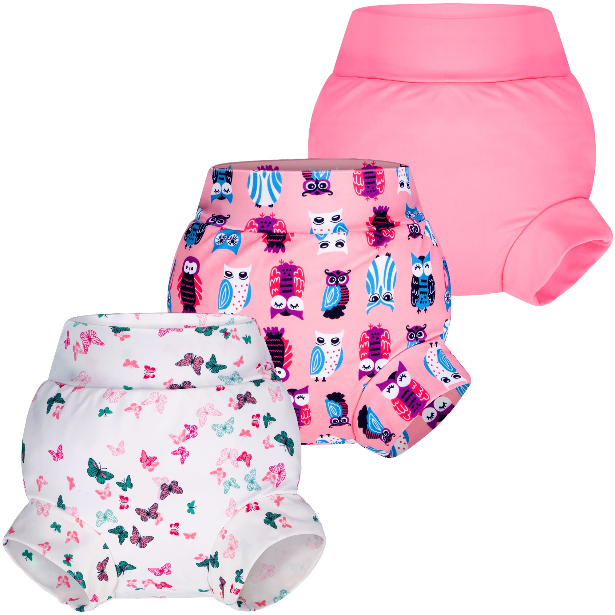 BIG ELEPHANT Baby Swim Diapers 3pcs, Reusable Adjustable Washable ...