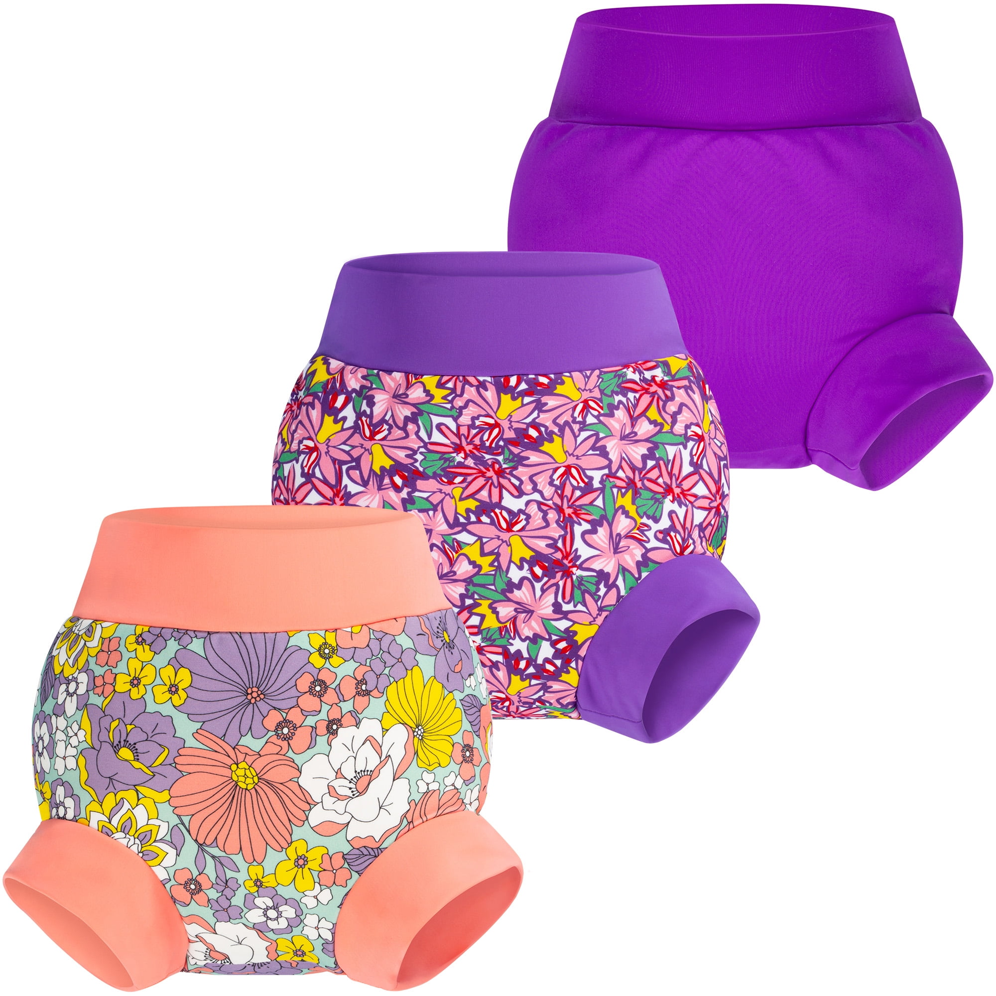 BIG ELEPHANT Baby Swim Diapers 3pcs, Reusable Adjustable Washable ...