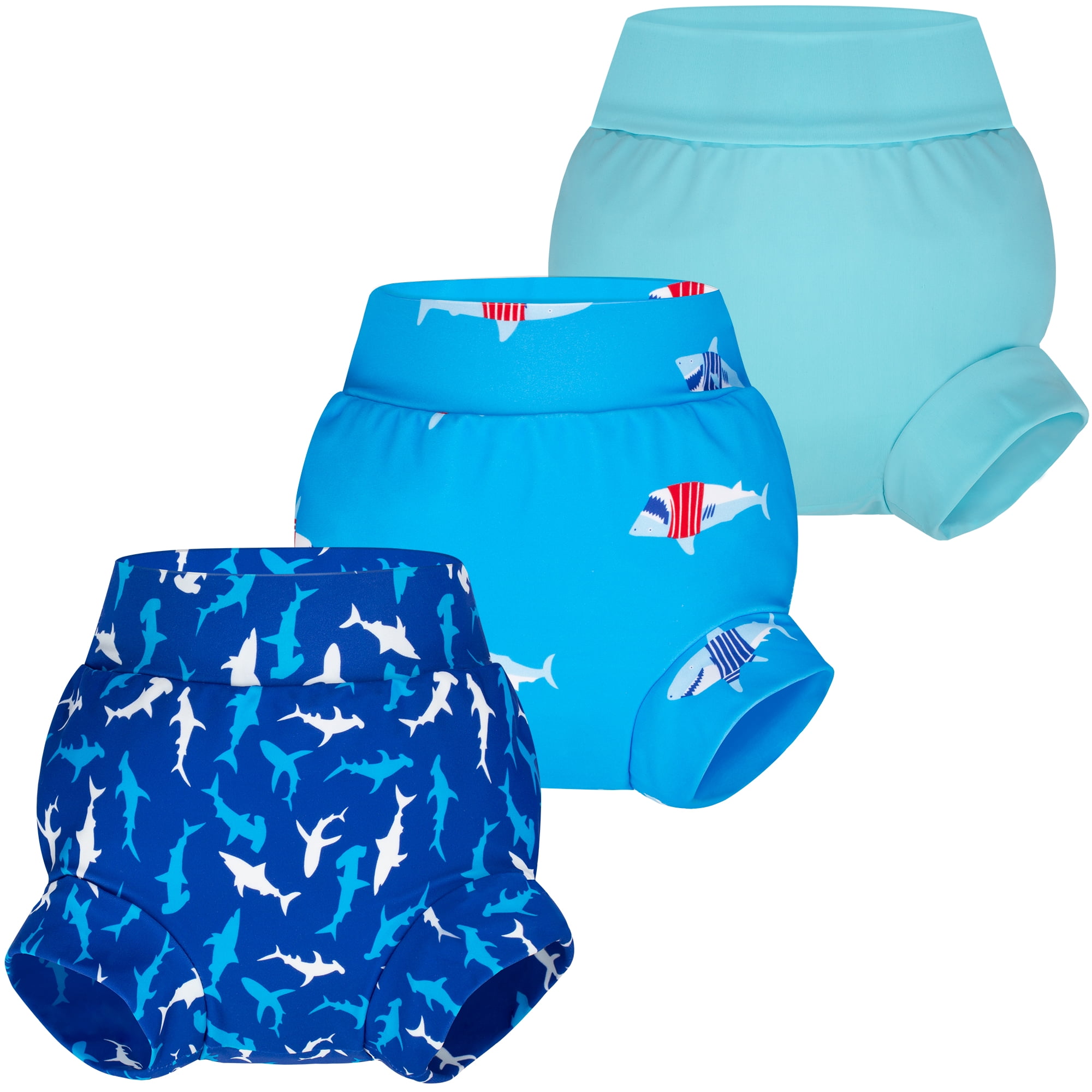 BIG ELEPHANT Baby Swim Diapers 3pcs, Reusable Adjustable Washable ...