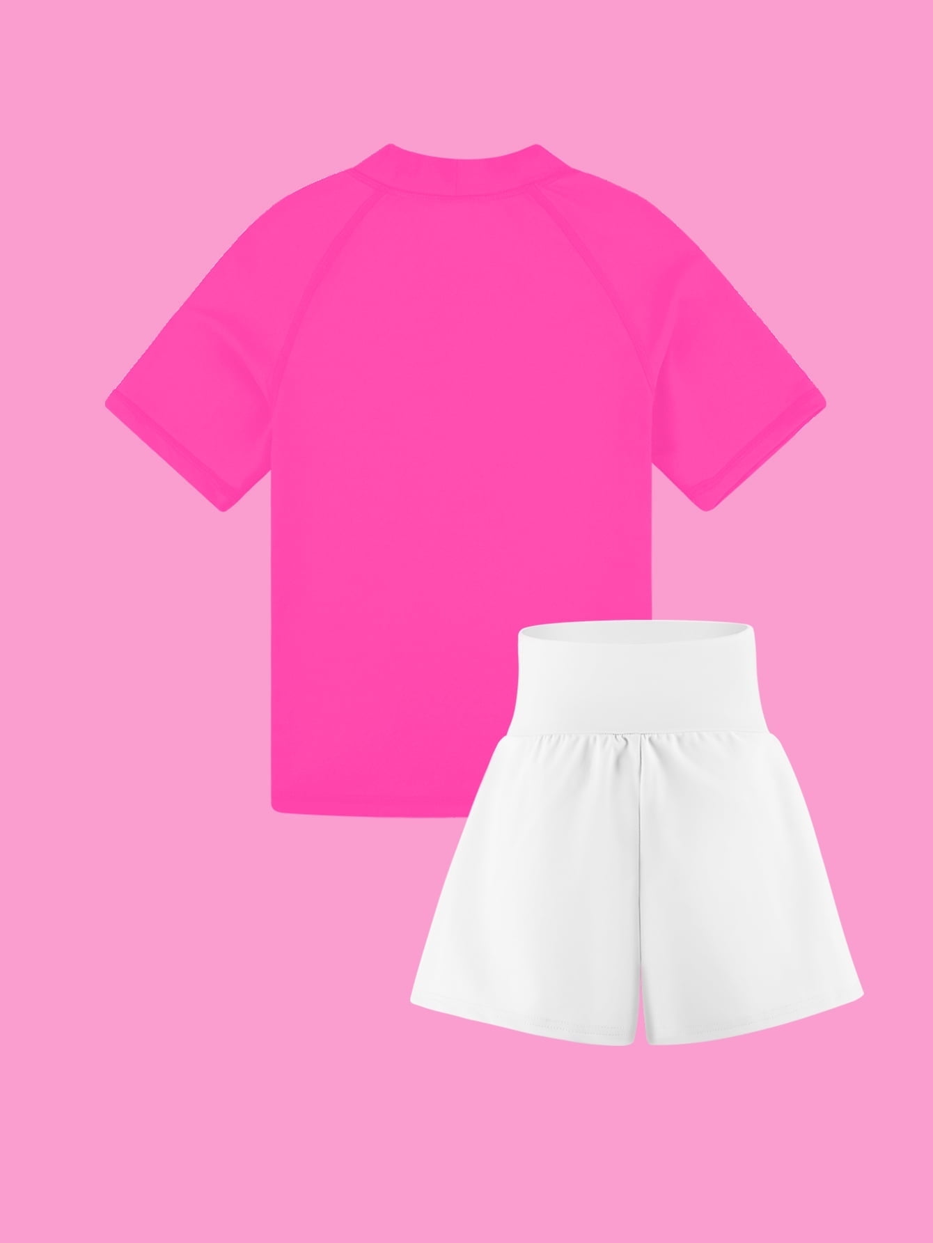 BIG ELEPHANT Kids Mix and Match Rash Guard Swimsuit Set, Short Sleeve Swimsuit and Beach Shorts ...