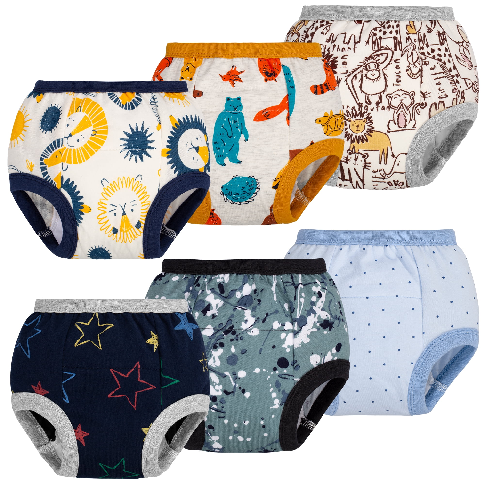 BIG ELEPHANT Toddler Boys Potty Training Pants, Cotton Absorbent ...