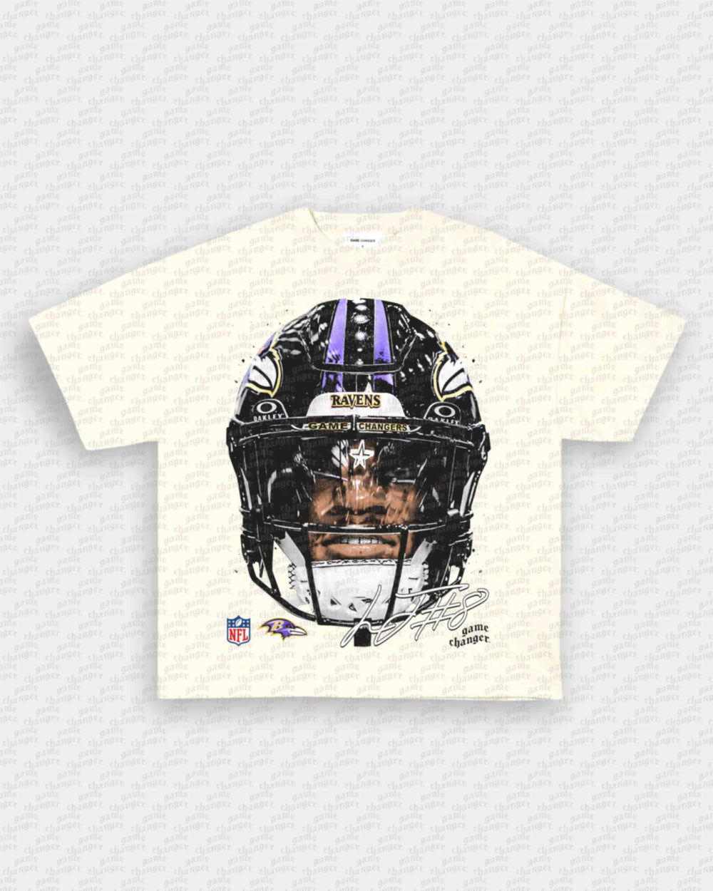 BIG FACE LAMAR JACKSON TEE, FOOTBALL PLAYERS TEE, GAME DAY, FOOTBALL ...