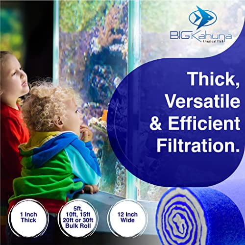 BIG Kahuna Aquarium Filter Floss Rolls – 12-inch Pond and Aquarium ...