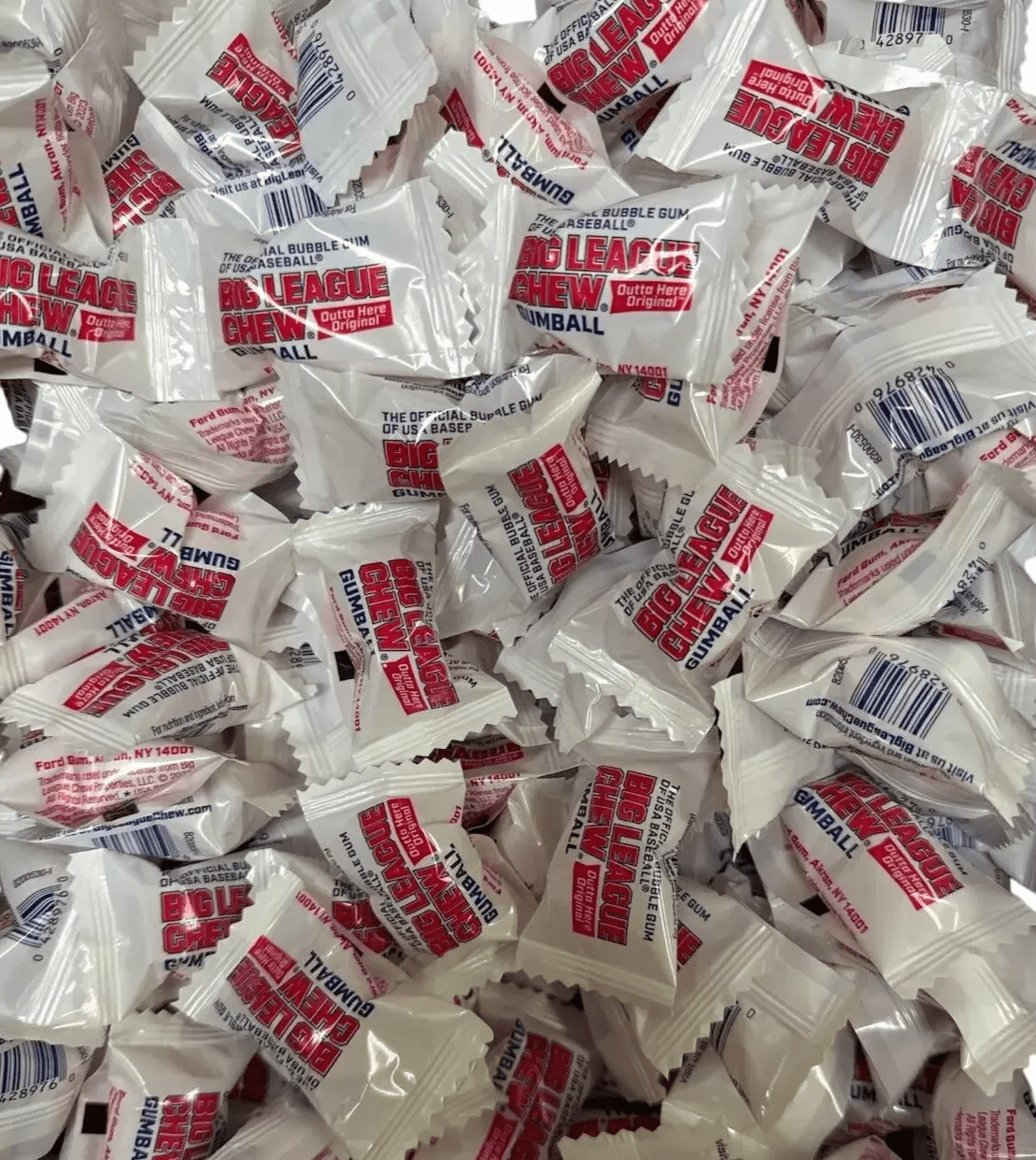 BIG LEAGUE CHEW Original Gumballs, Individually Wrapped, Bulk ...