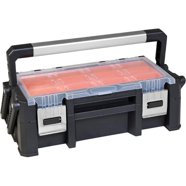 BIG RED 18" Portable Plastic Tool Box Cantilever Organizer Box with ...