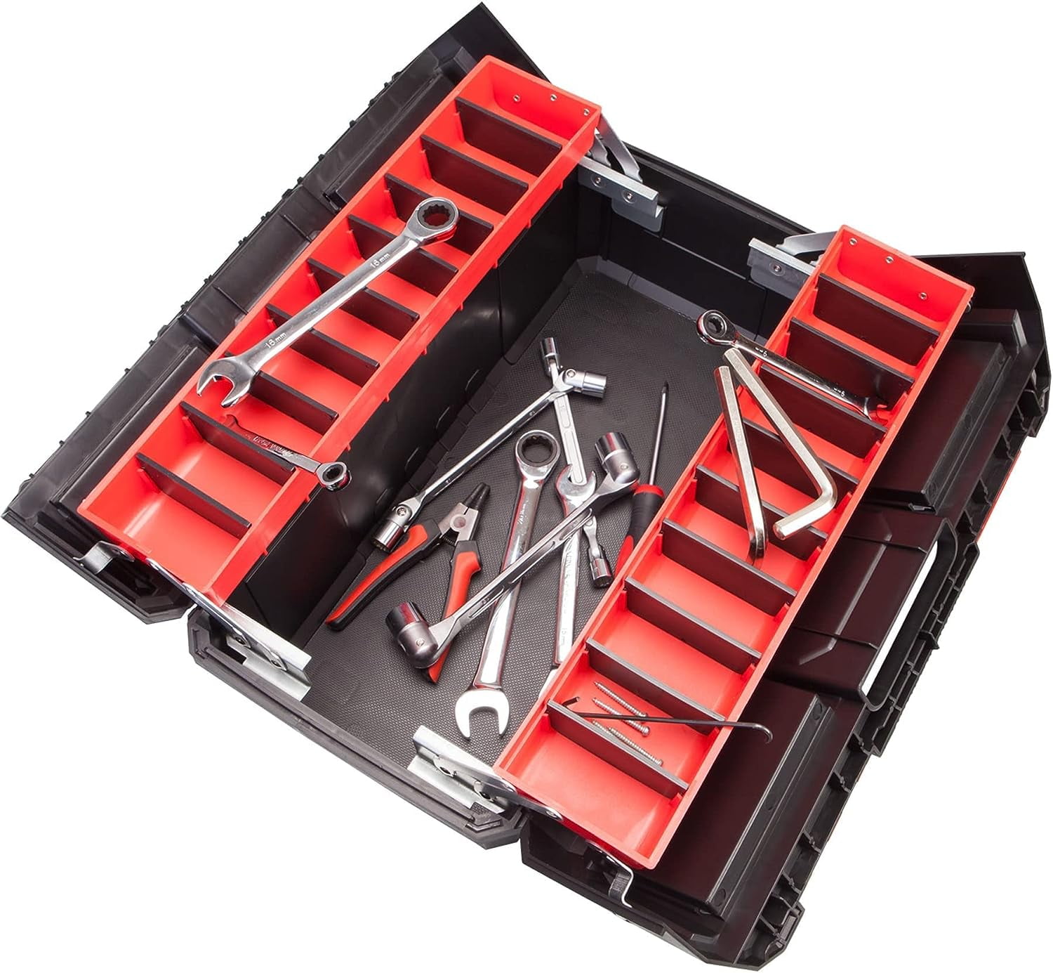 BIG RED 20" Double Folding Multi-Function Portable Plastic Storage Tool ...
