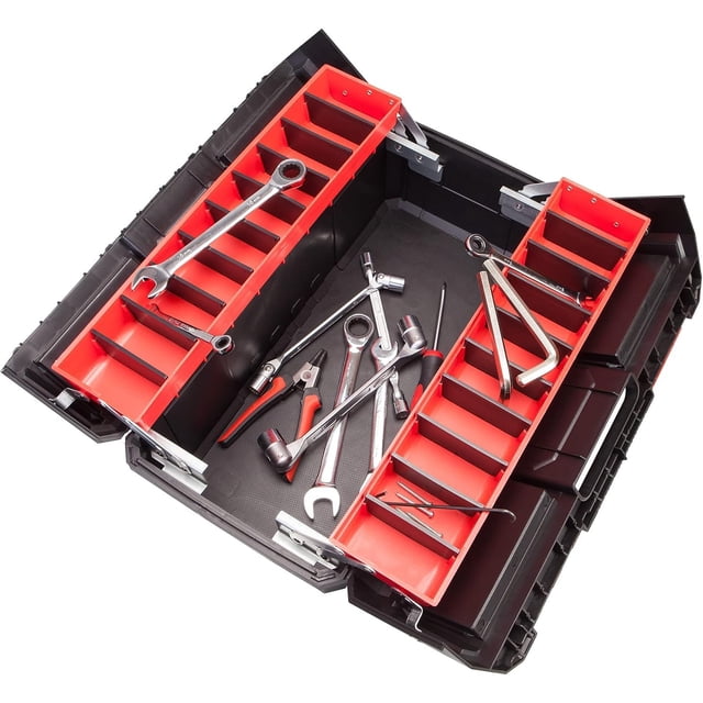 BIG RED 20" Double Folding Multi-Function Portable Plastic Storage Tool ...