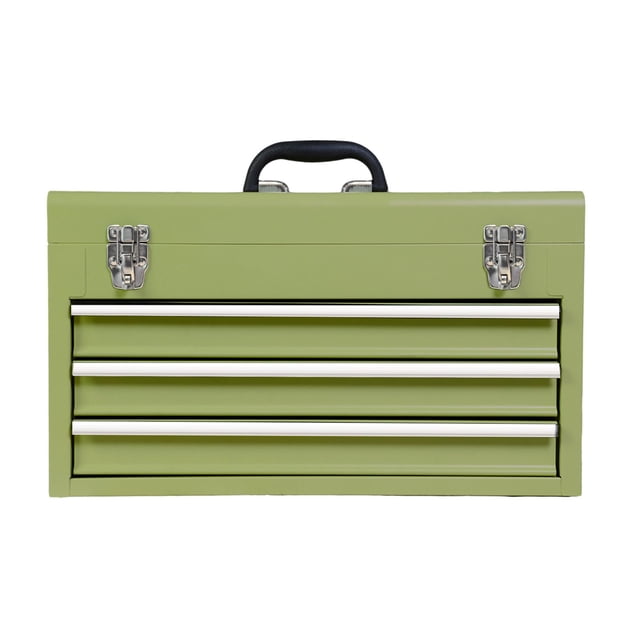 BIG RED 20" Portable 3 Drawer Steel Tool Box Organizr Storage for ...