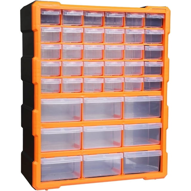 BIG RED 39 Drawers Storage Cabinet Organizer: Convenient Plastic Parts ...