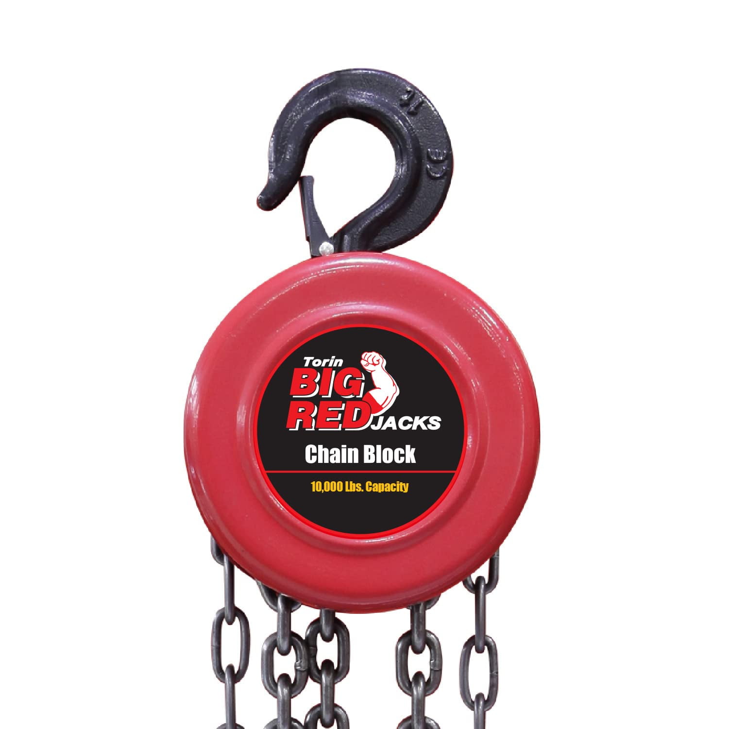 BIG RED 5 Ton Manual Hand Lift Steel Chain Block Hoist with 2 Hooks ...