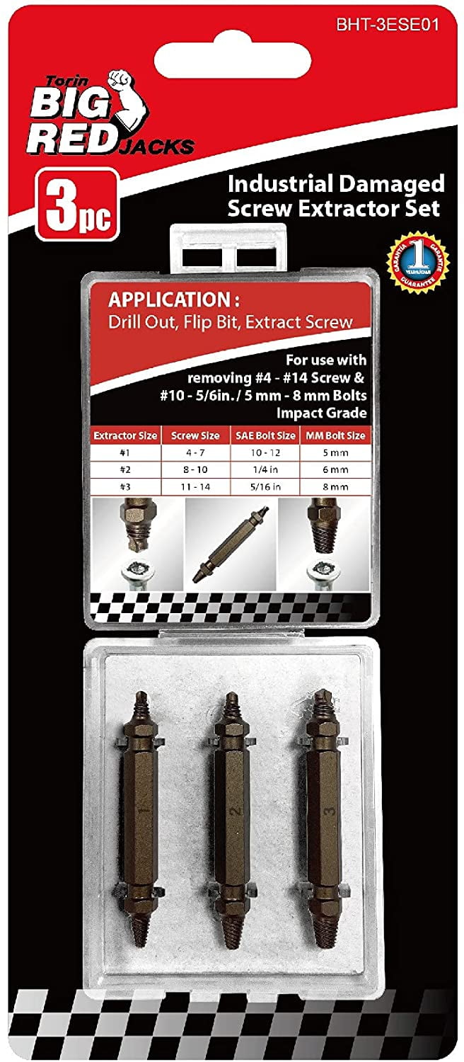 BIG RED Damaged Screw Extractor Set, Stripped Screw Remover Set and ...