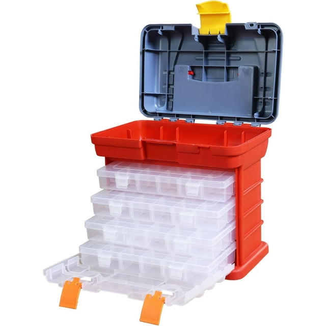 BIG RED Fishing Tackle Tool Box Plastic Portable Storage Orgaznizer Box ...