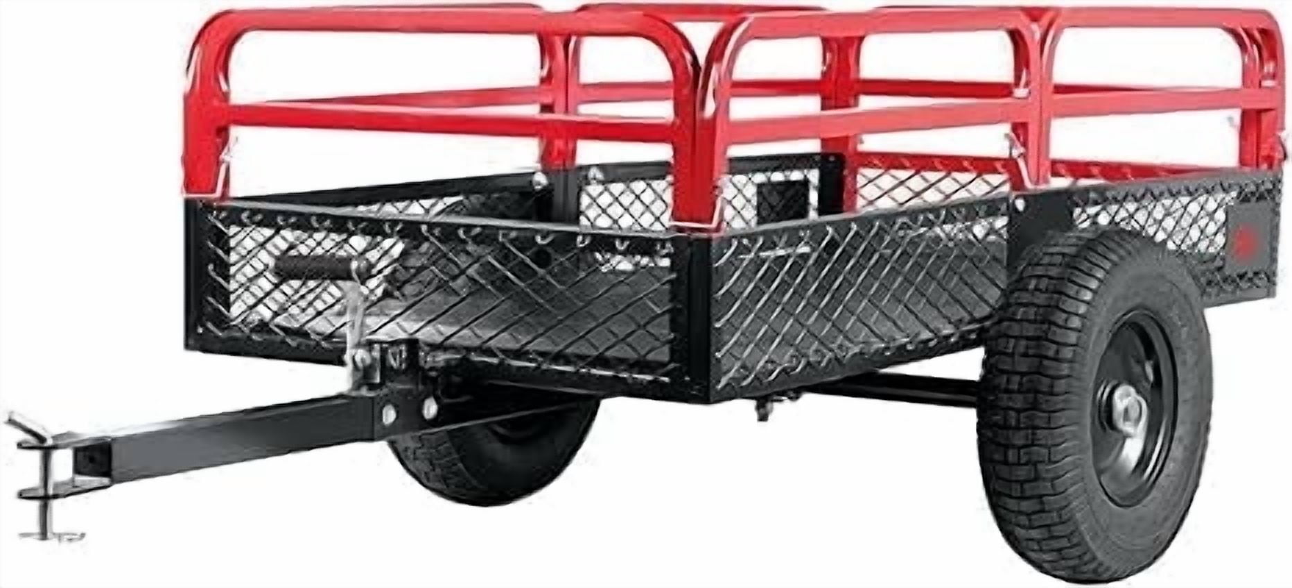 BIG RED Heavy Duty ATV Trailer Steel Dump Cart: Yard Garden Trailer for ...