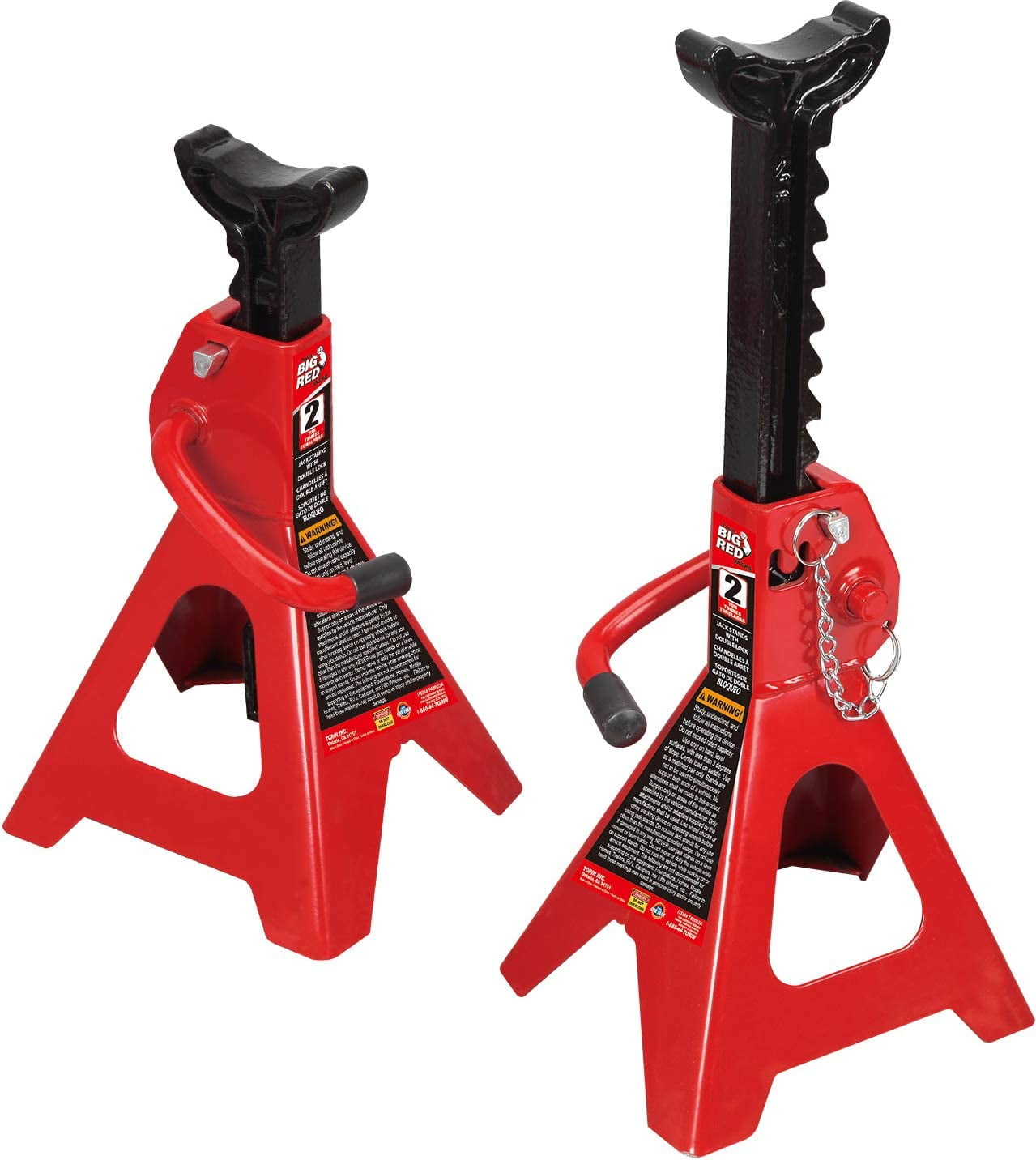 BIG RED Steel Jack Stands - 2 Ton Capacity, Double Locking - Walmart.com