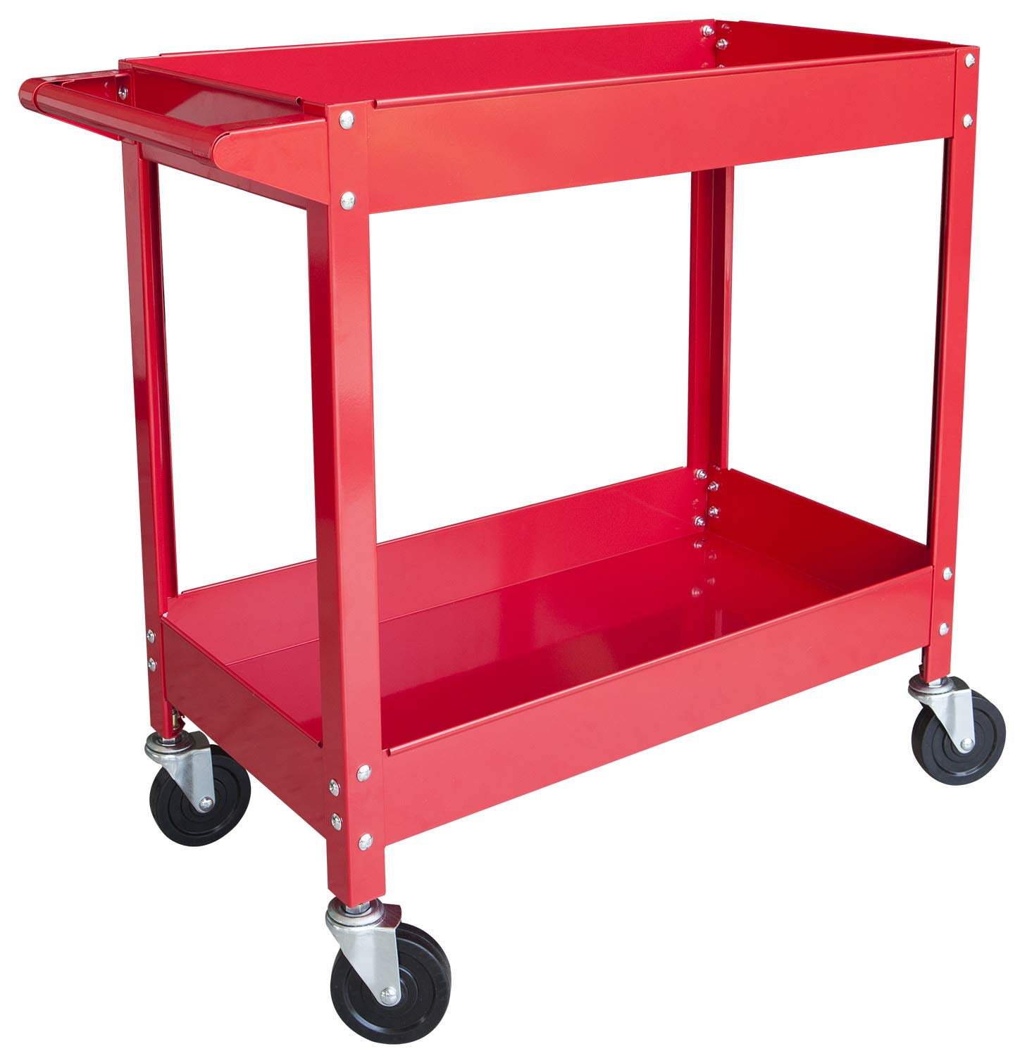 BIG RED Steel Service Utility Cart 300 LBs Capacity with 2 Shelf,red ...