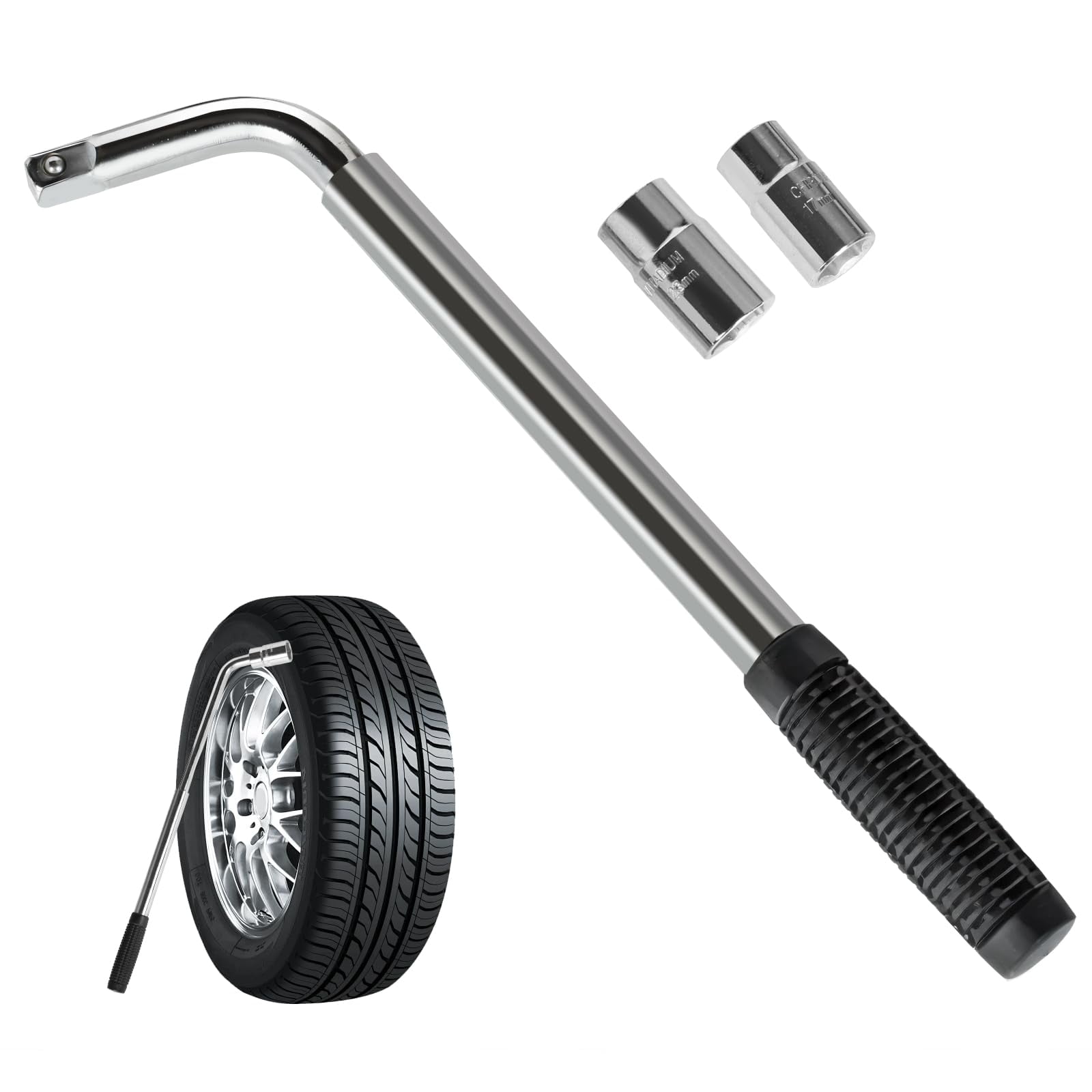 BIG RED Telescoping Lug Wrench: Lug Nut Socket Wrench with Standard ...