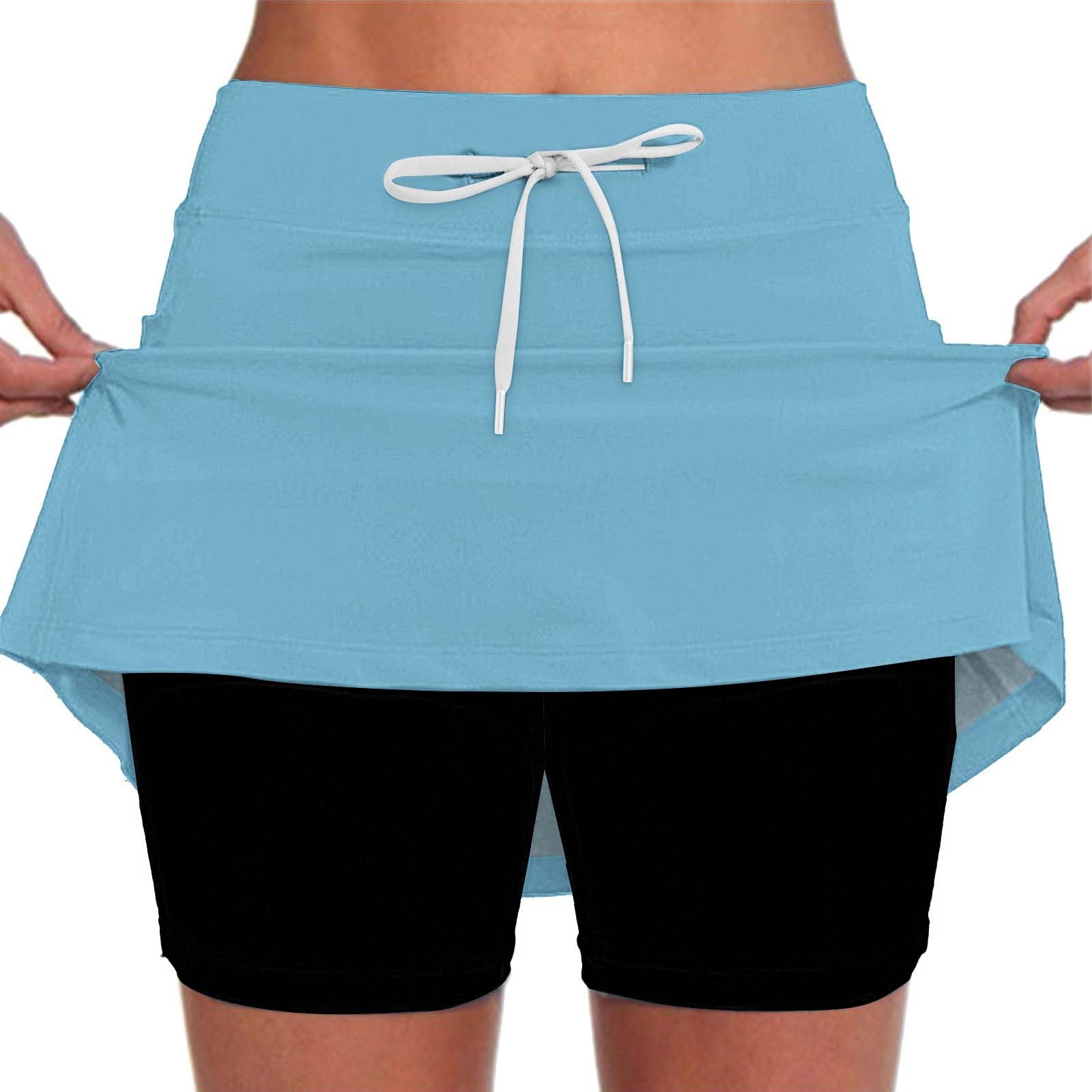 BIG SALE!! Women's Casual Short Skirt Solid Color Tennis Sports Skirt ...
