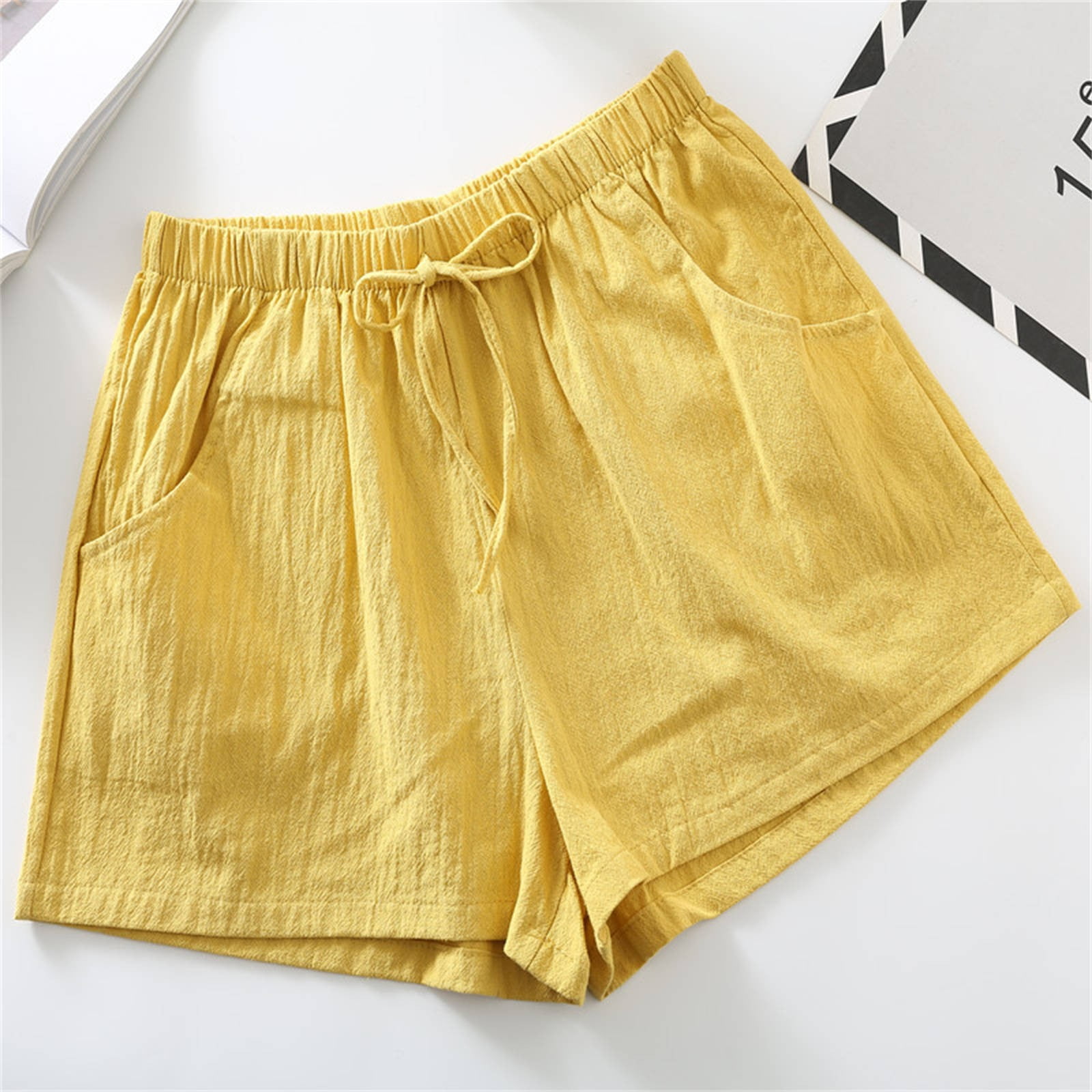 FUNUONY Women's Sweat Shorts with Pockets Drawstring Summer Workout ...