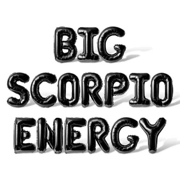 BIG SCORPIO ENERGY Letter Balloon Banner - 10 Color Options - Birthday ...