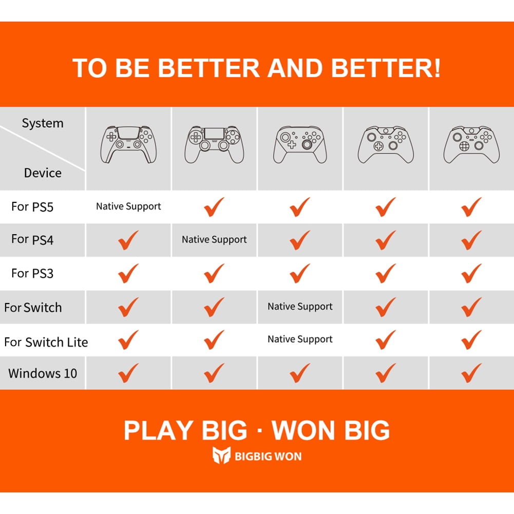 BIGBIG WON R100 Pro USB Wireless Adapter for Windows Switch PS4/PS5 ...