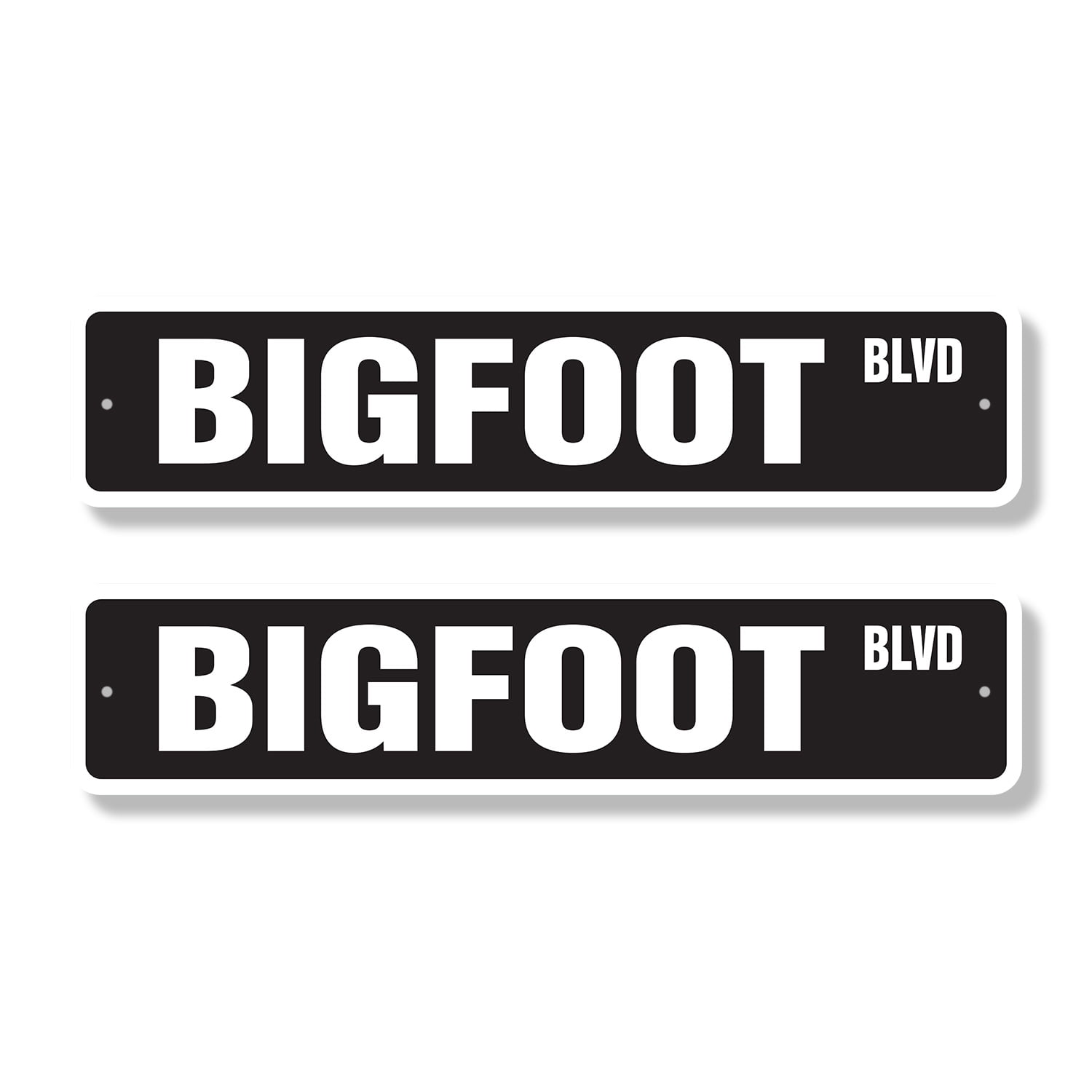 BIGFOOT Classic Street Sign (2 Pack) sasquatch folklore hairy large ape ...