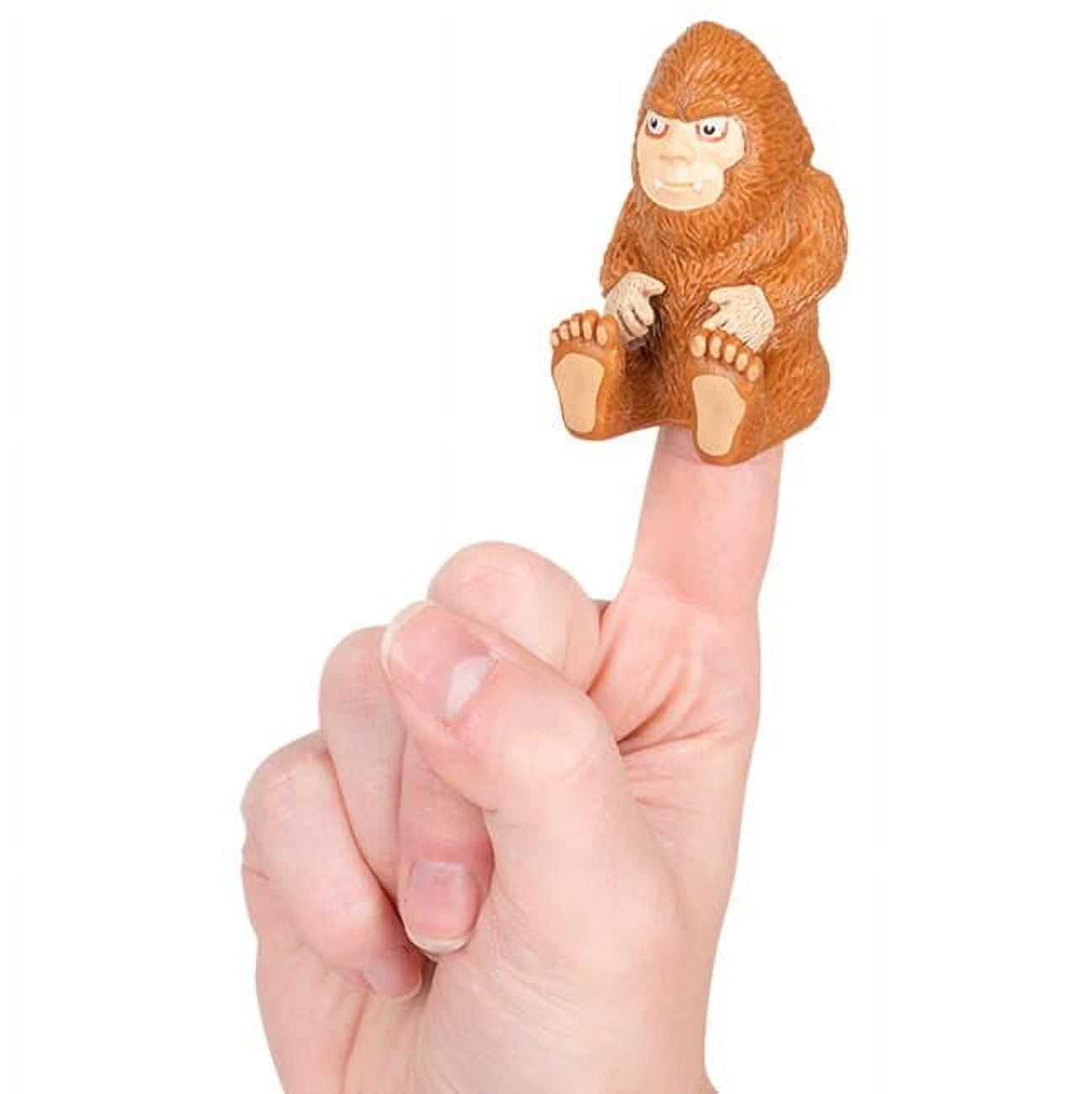 Archie McPhee Bigfoot Finger Puppets - Bulk Box, 2-inch Length, Soft ...