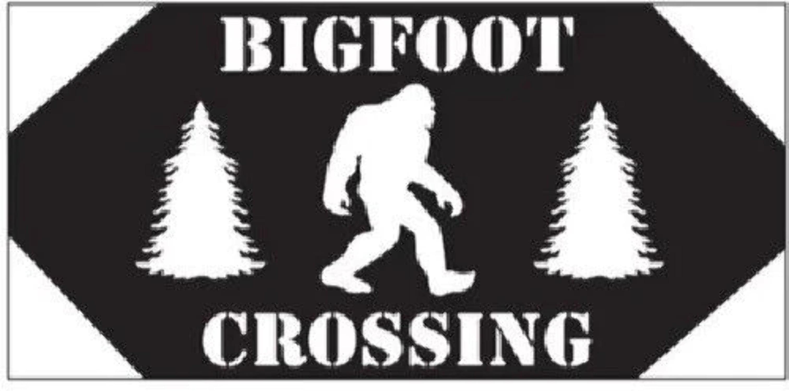 BIGFOOT SASQUATCH CROSSING BLACK Vinyl Decal Bumper Sticker - Walmart.com