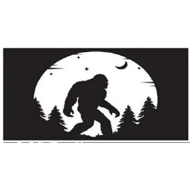 BIGFOOT SASQUATCH FULL MOON NIGHT TACTICAL BLACK Vinyl Decal Bumper ...