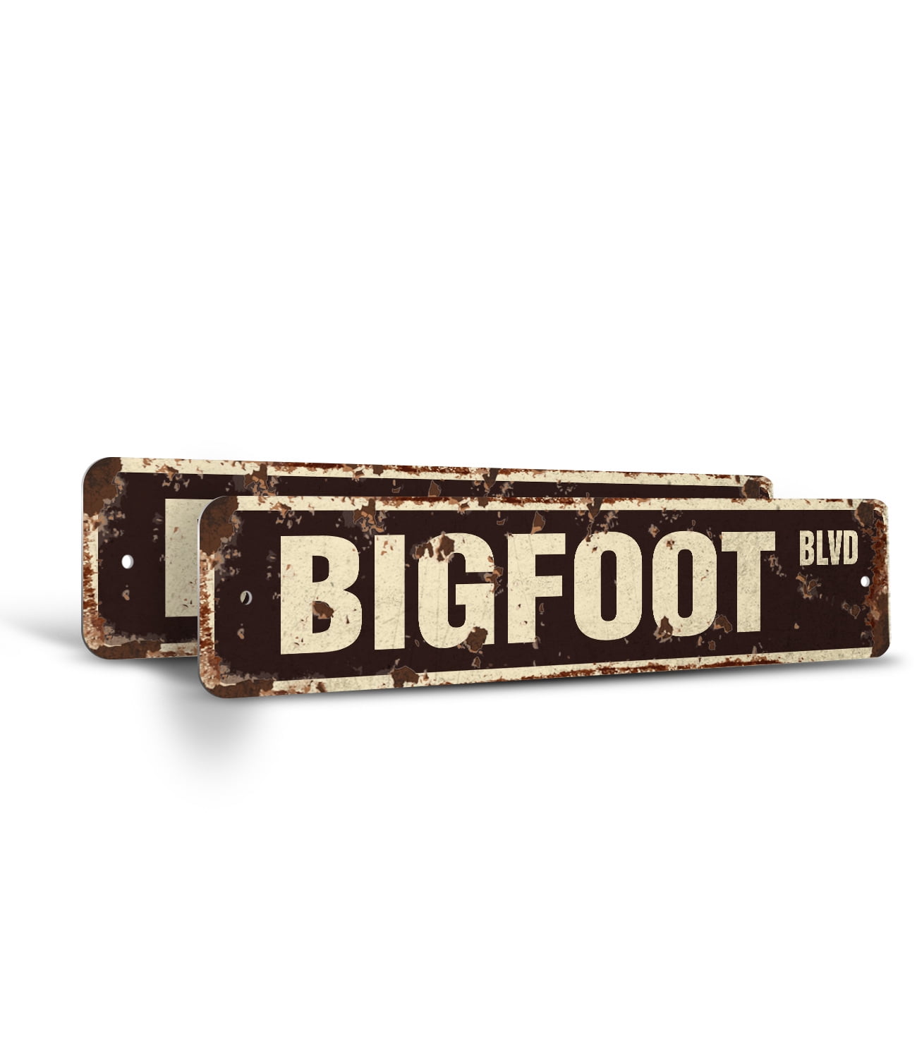 BIGFOOT Vintage Style Rustic Street Sign – (2 Pack) Sasquatch Folklore ...