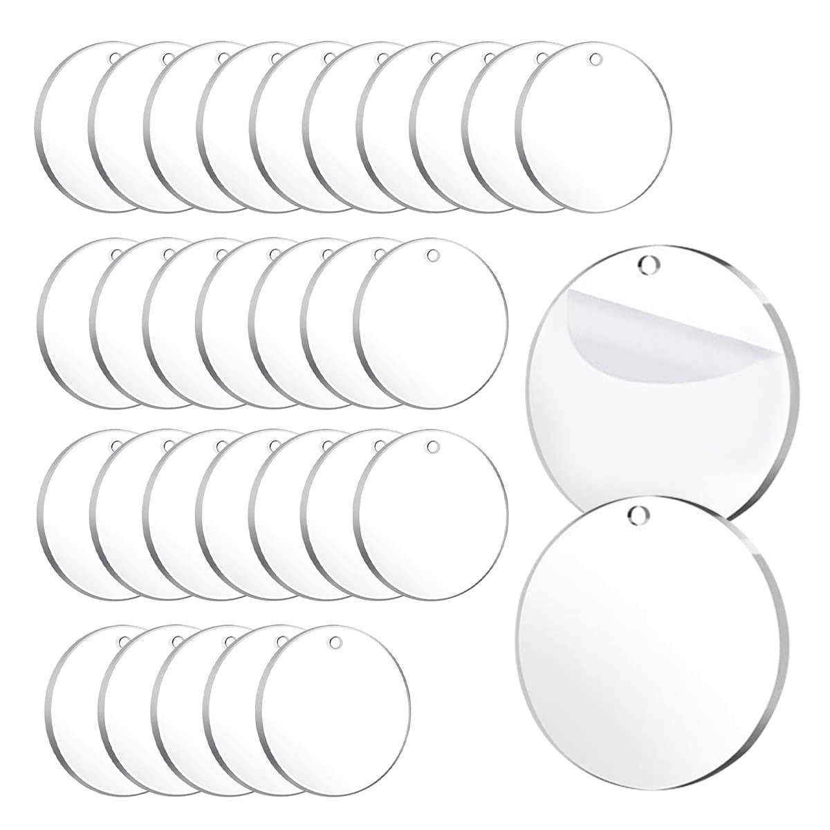 BIGIMALL Acrylic Circle Blanks 30 PcsClear Acrylic Blanks 3 inch ...