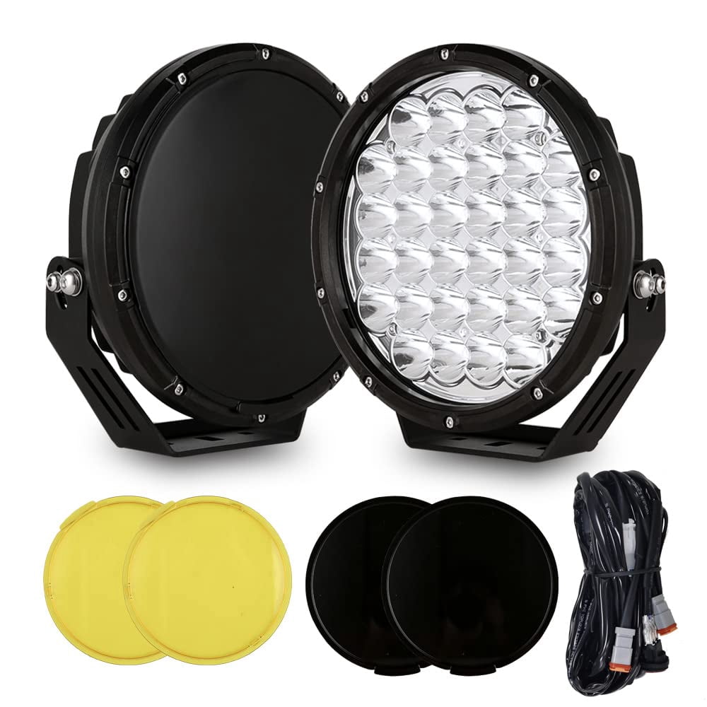 BIGLION.X 9 Inch Round SSF20 LED Offroad Lights Pair 320W Amber Driving ...