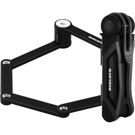 BIGLUFU Foldable Bicycle Lock with Alloy Steel Anti-Theft Security 86cm ...