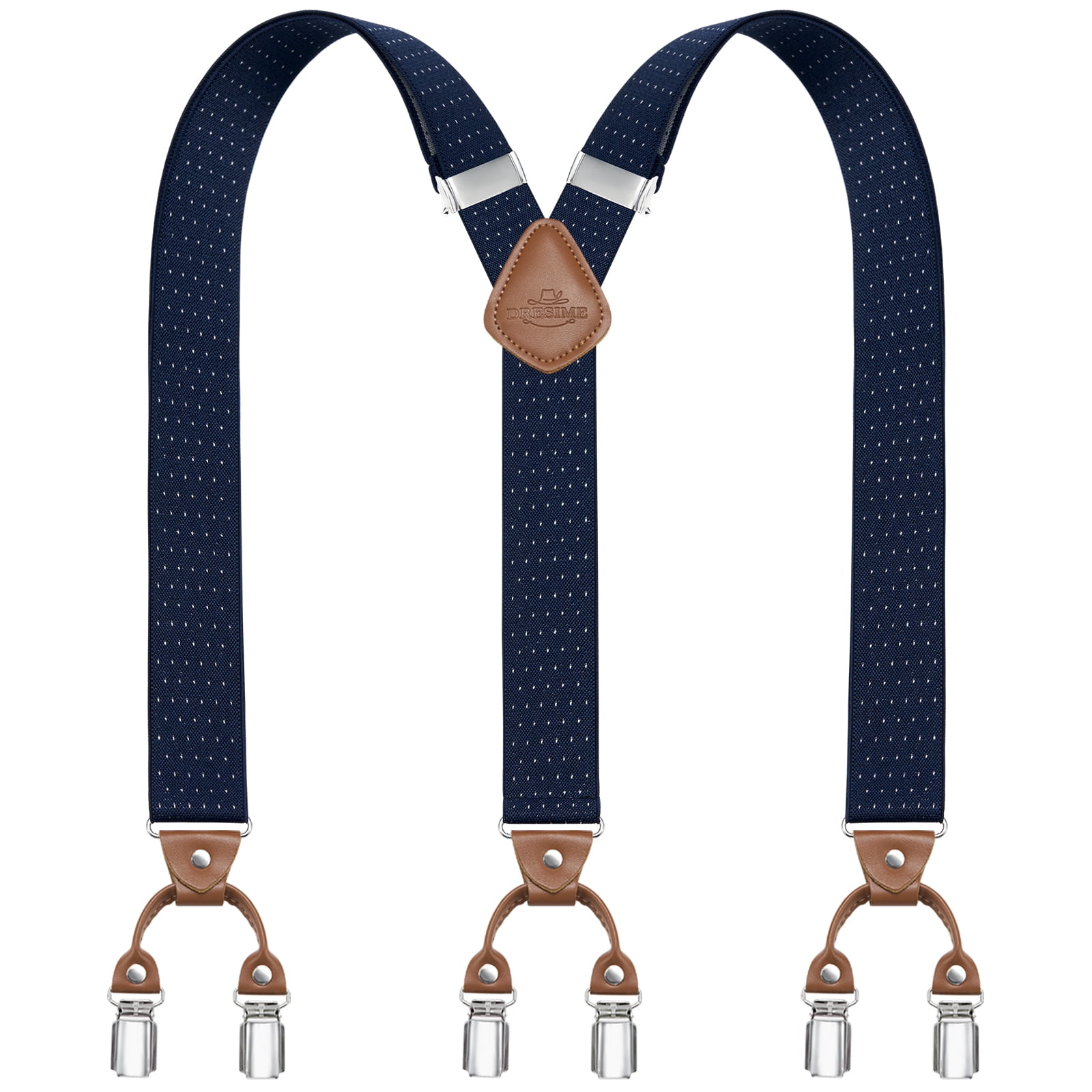 BIGLUFU Men's Suspenders, Y-Shaped Heavy Duty Suspenders – 6 Metal ...