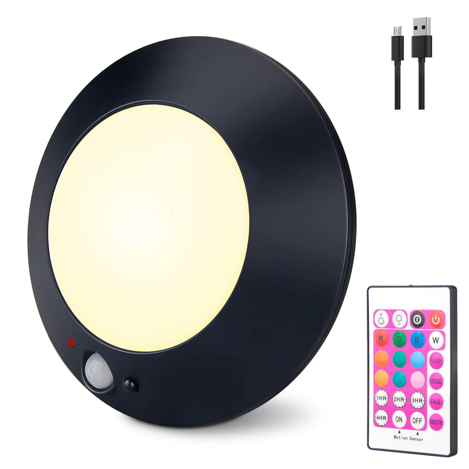 BIGMONAT Motion Sensor Rechargeable Light, Wireless LED Shower Ceiling ...